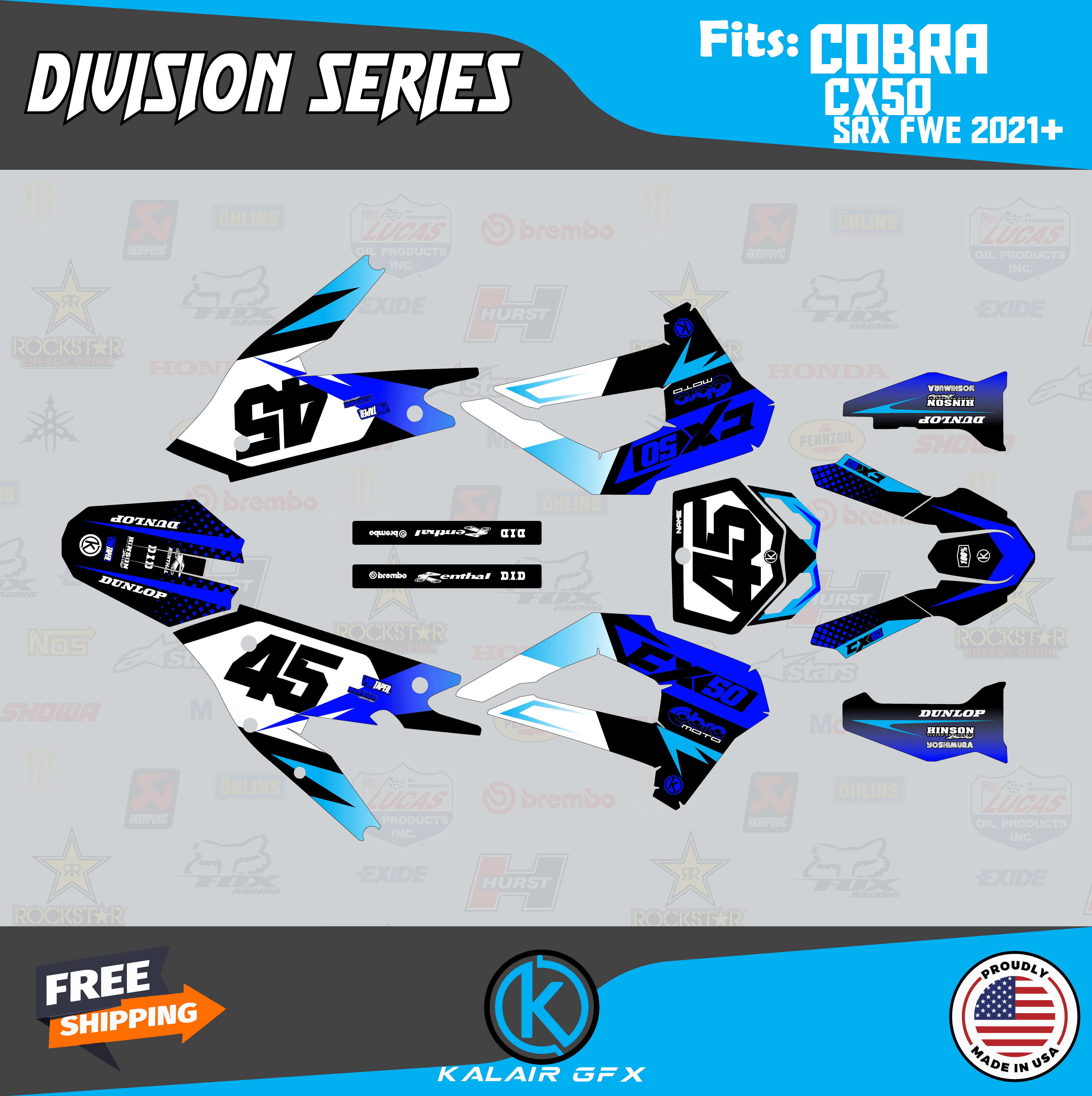 Kalair GFX Graphics Kit for Cobra CX50 SRX FWE (2021) Division Series ...