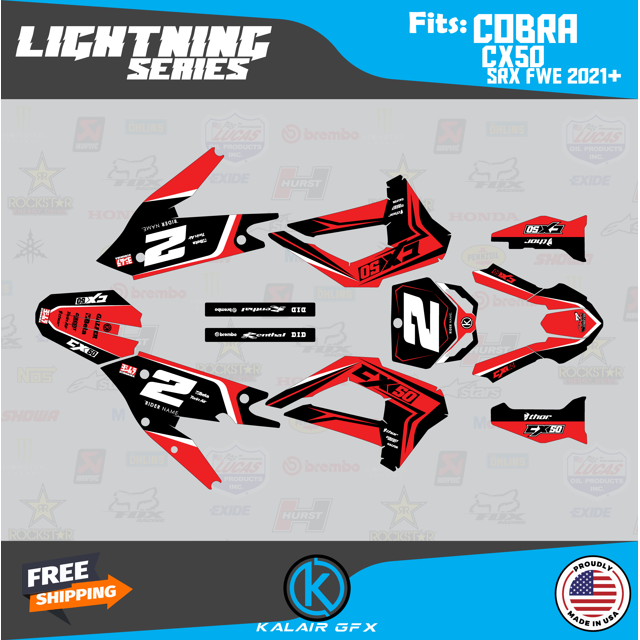 Kalair GFX Graphics Kit for Cobra CX50 SRX FWE (2021) Lightning Series ...
