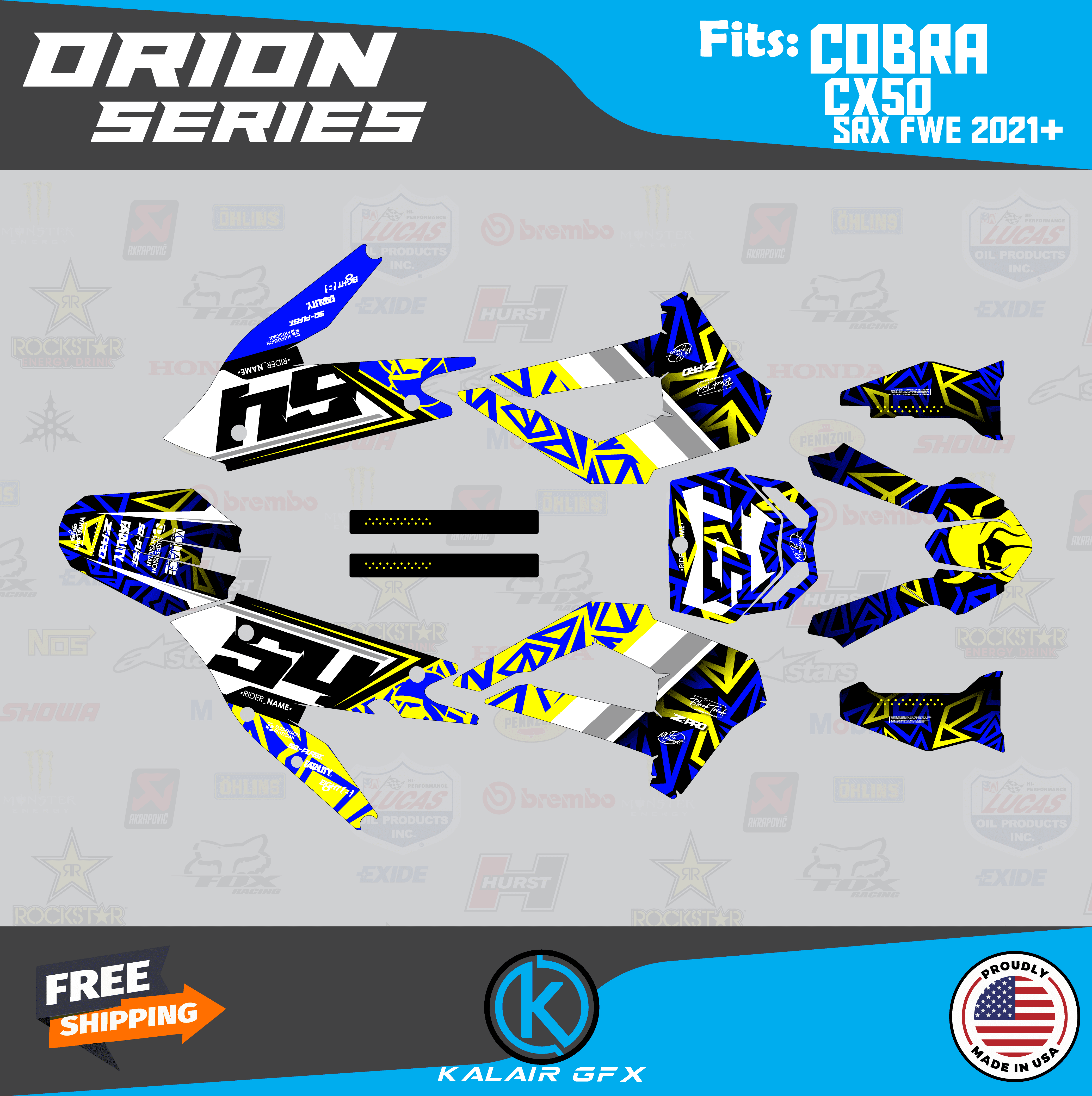 Kalair GFX Graphics Kit for Cobra CX50 SRX FWE (2021) Orion Series ...