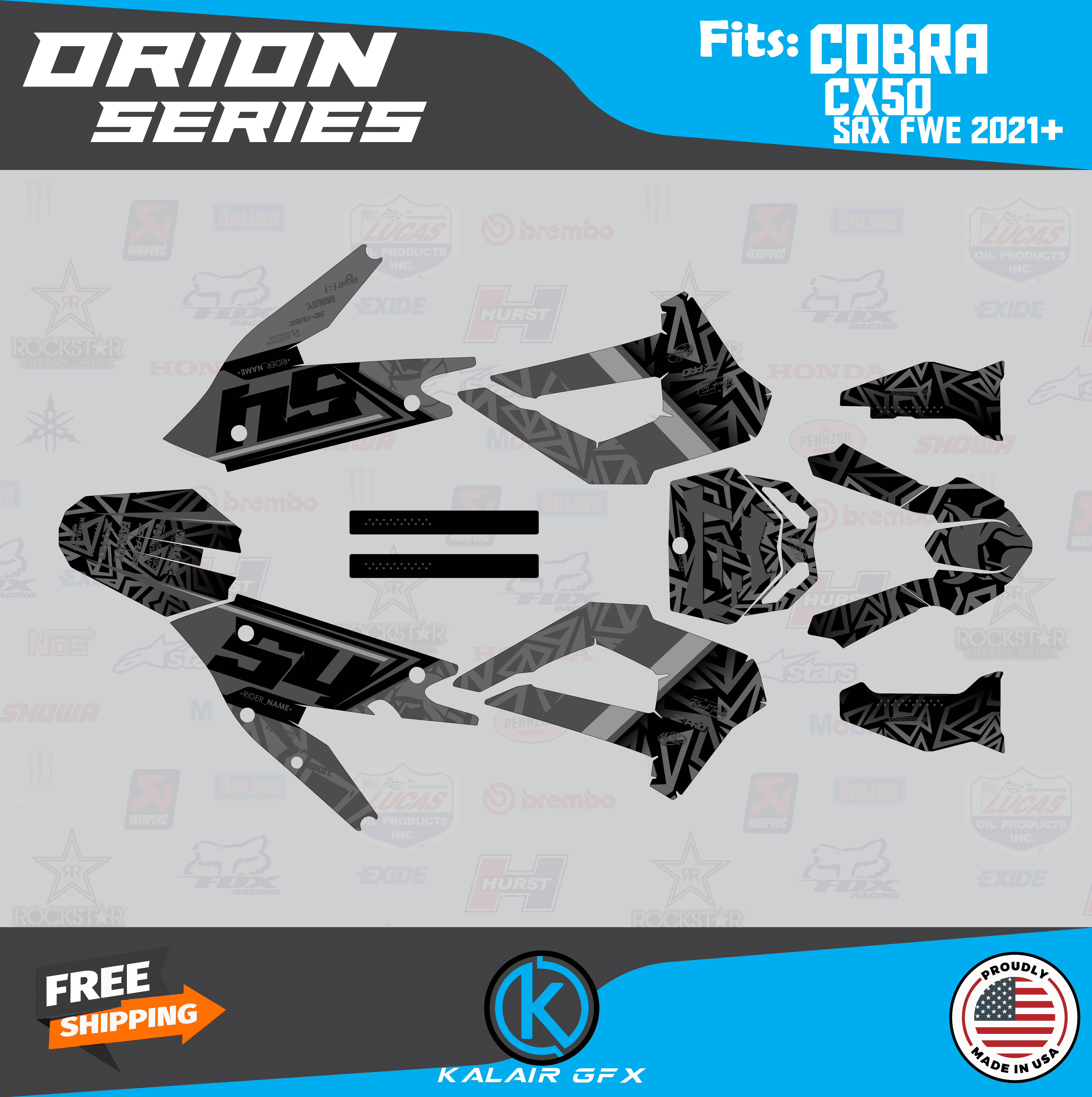 Kalair GFX Graphics Kit for Cobra CX50 SRX FWE (2021) Orion Series ...