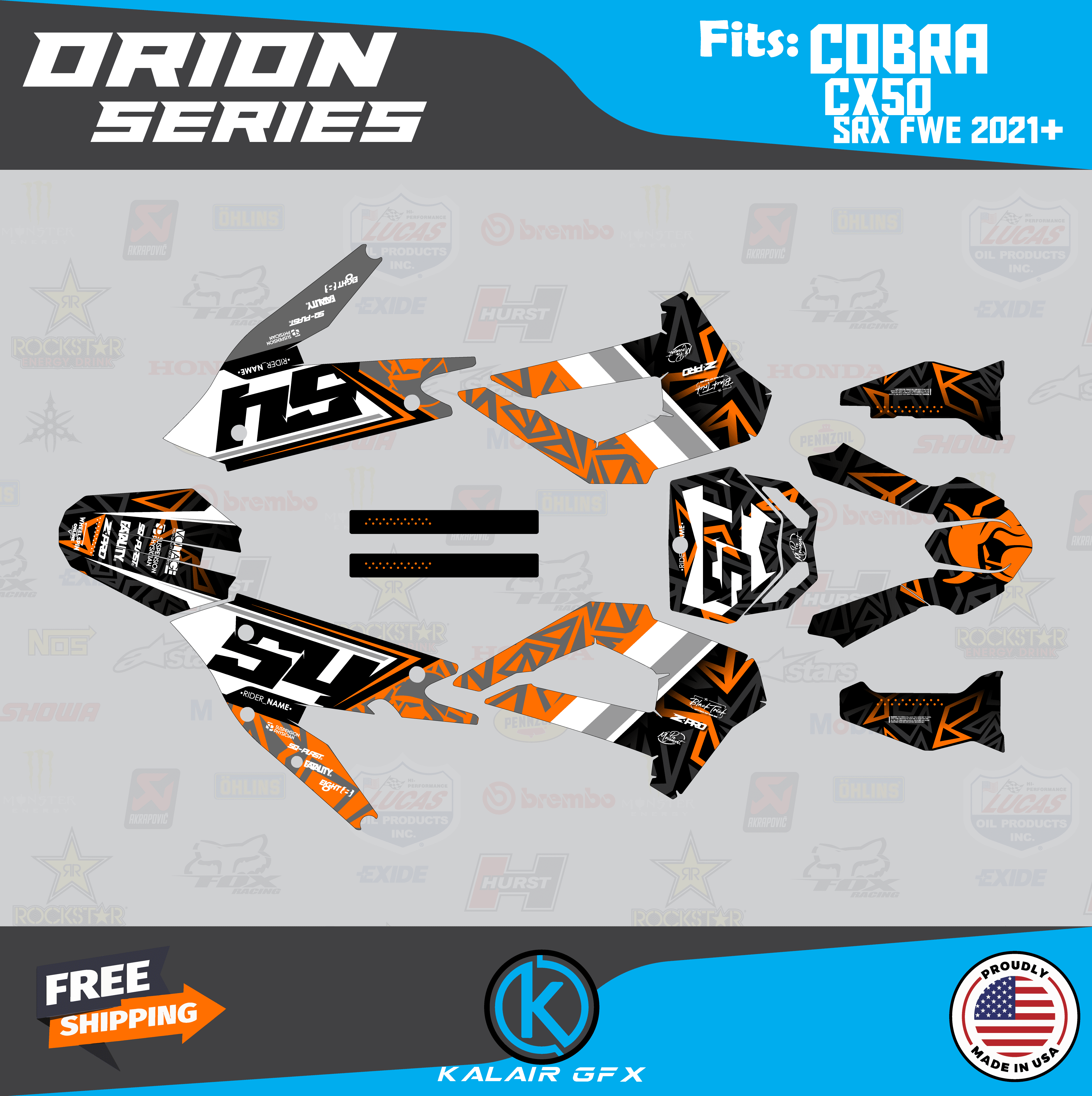 Kalair GFX Graphics Kit for Cobra CX50 SRX FWE (2021) Orion Series ...