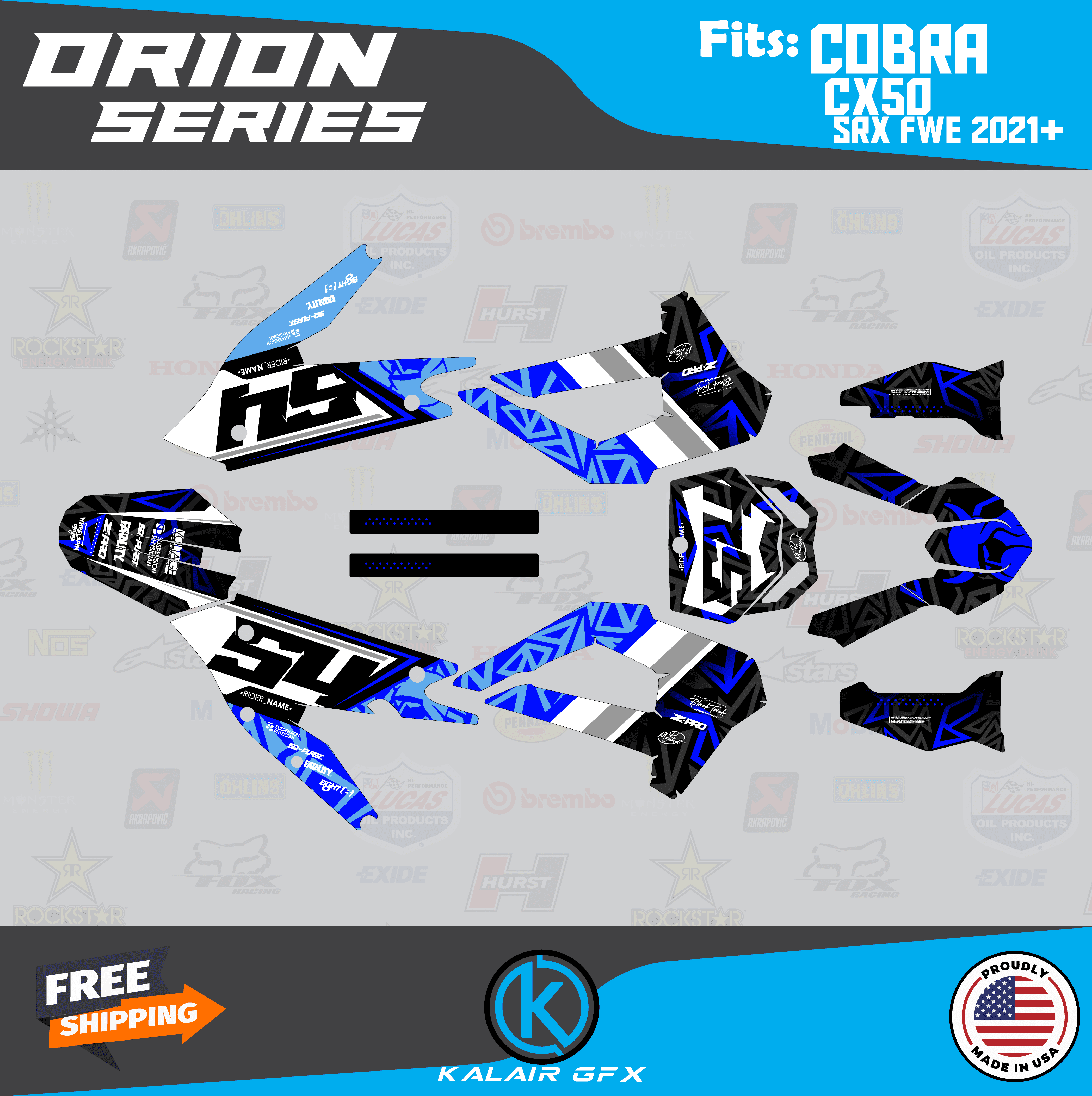 Kalair GFX Graphics Kit for Cobra CX50 SRX FWE (2021) Orion Series ...