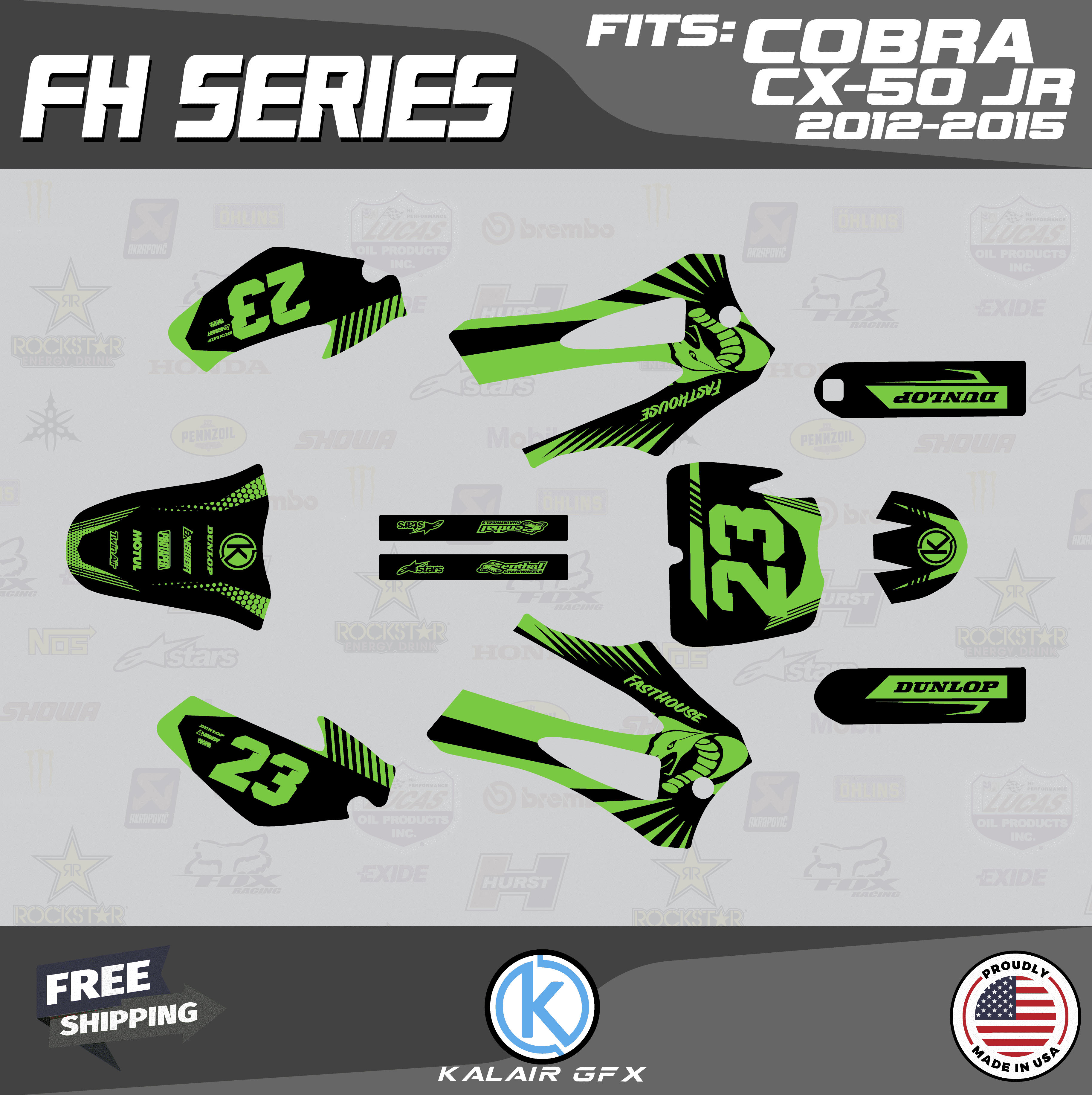 Kalair GFX Graphics Kit for Cobra CX50JR (2012-2015) Fh Series ...
