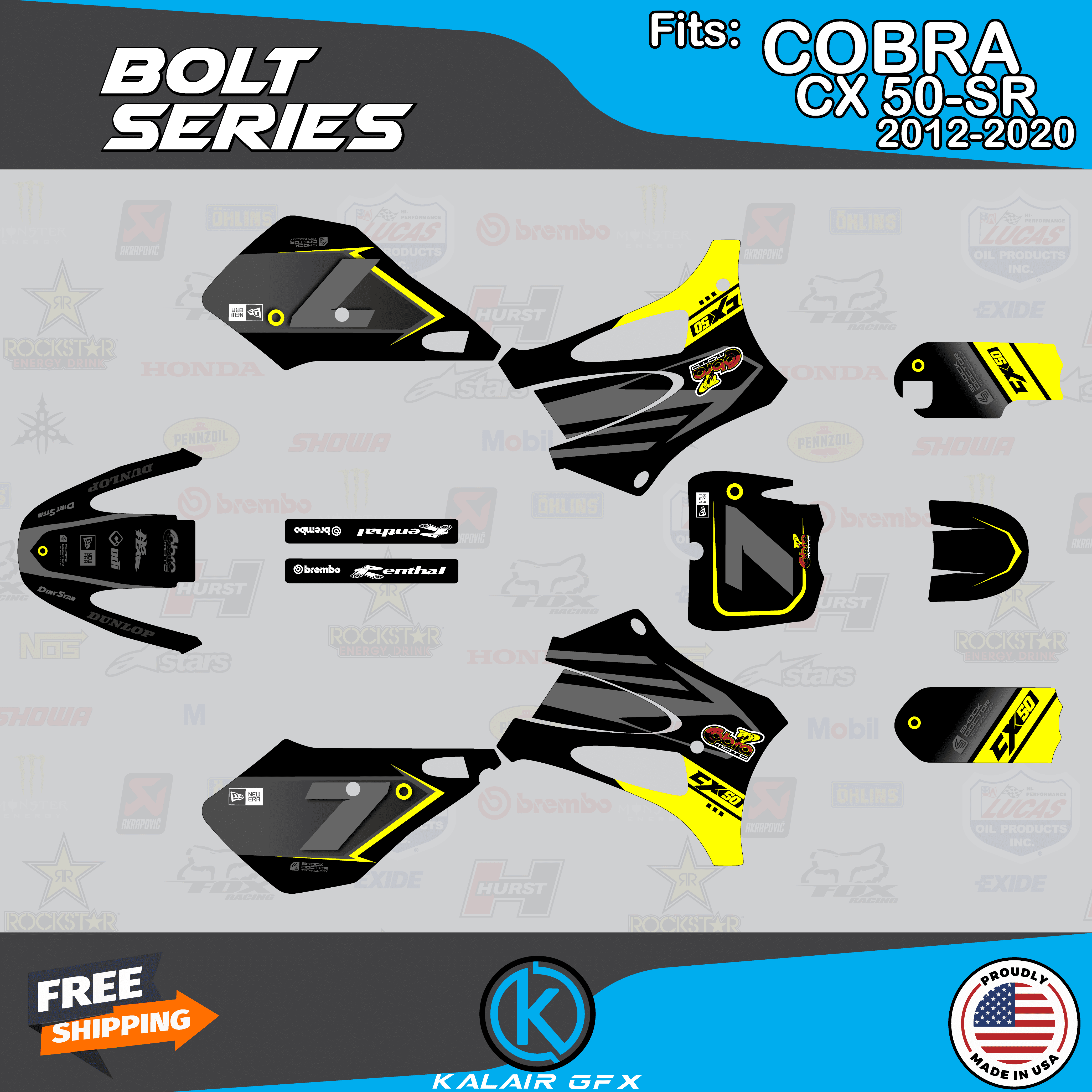 Kalair GFX Graphics Kit for Cobra CX50SR (2012-2020) Bolt Series ...