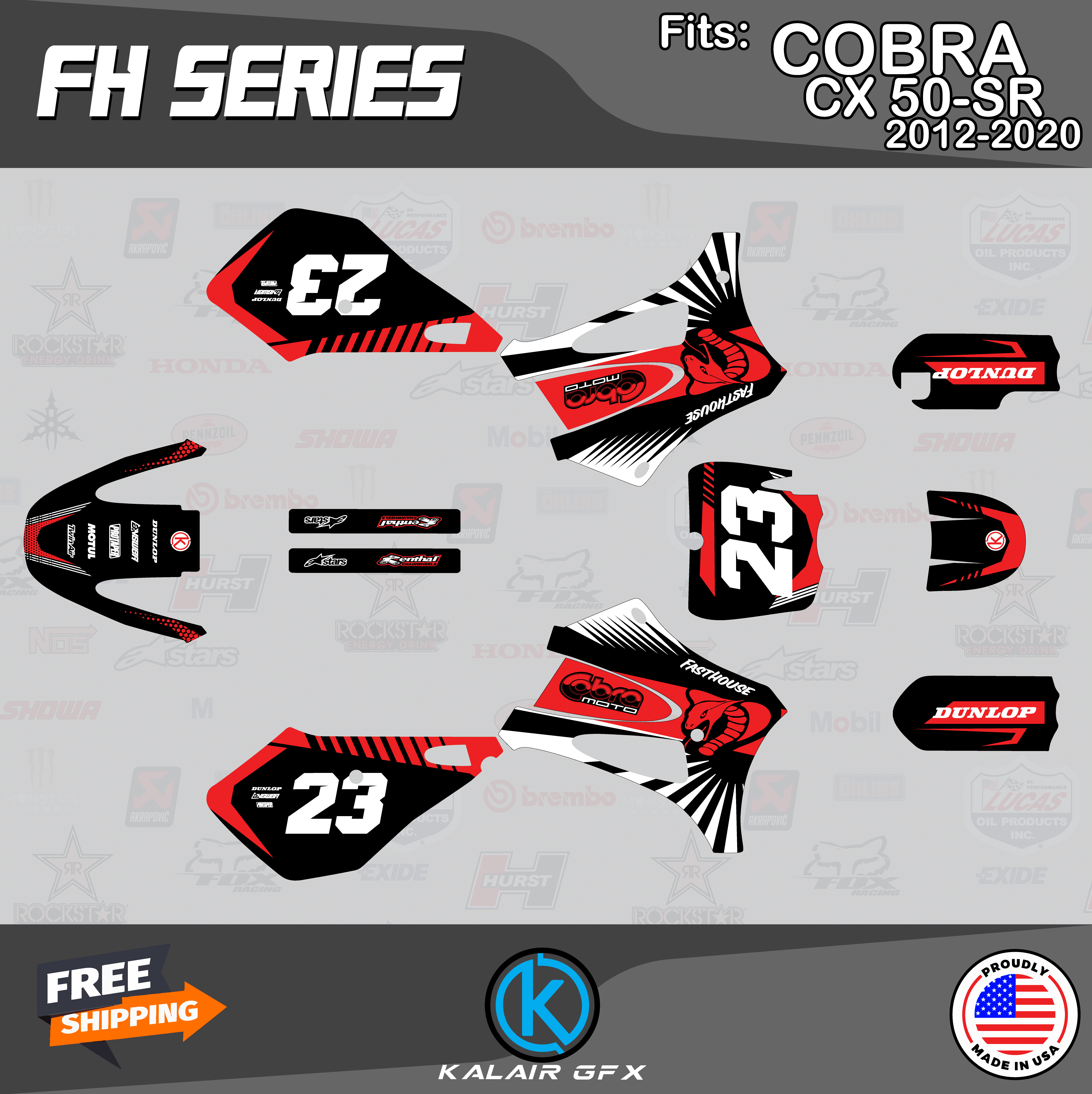 Kalair GFX Graphics Kit for Cobra CX50SR (2012-2020) Fh Series ...