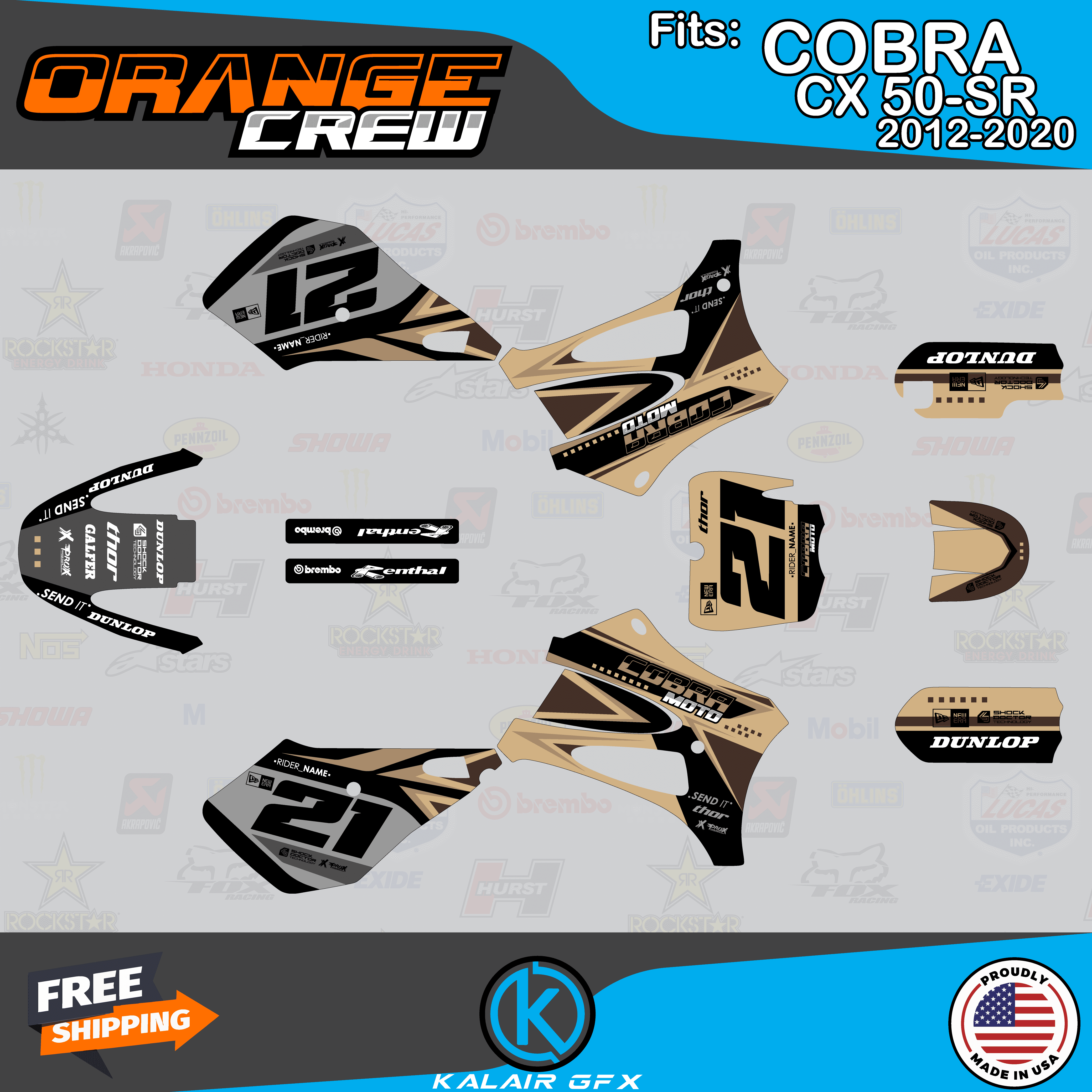 Kalair GFX Graphics Kit for Cobra CX50SR (2012-2020) Og-crew Series ...