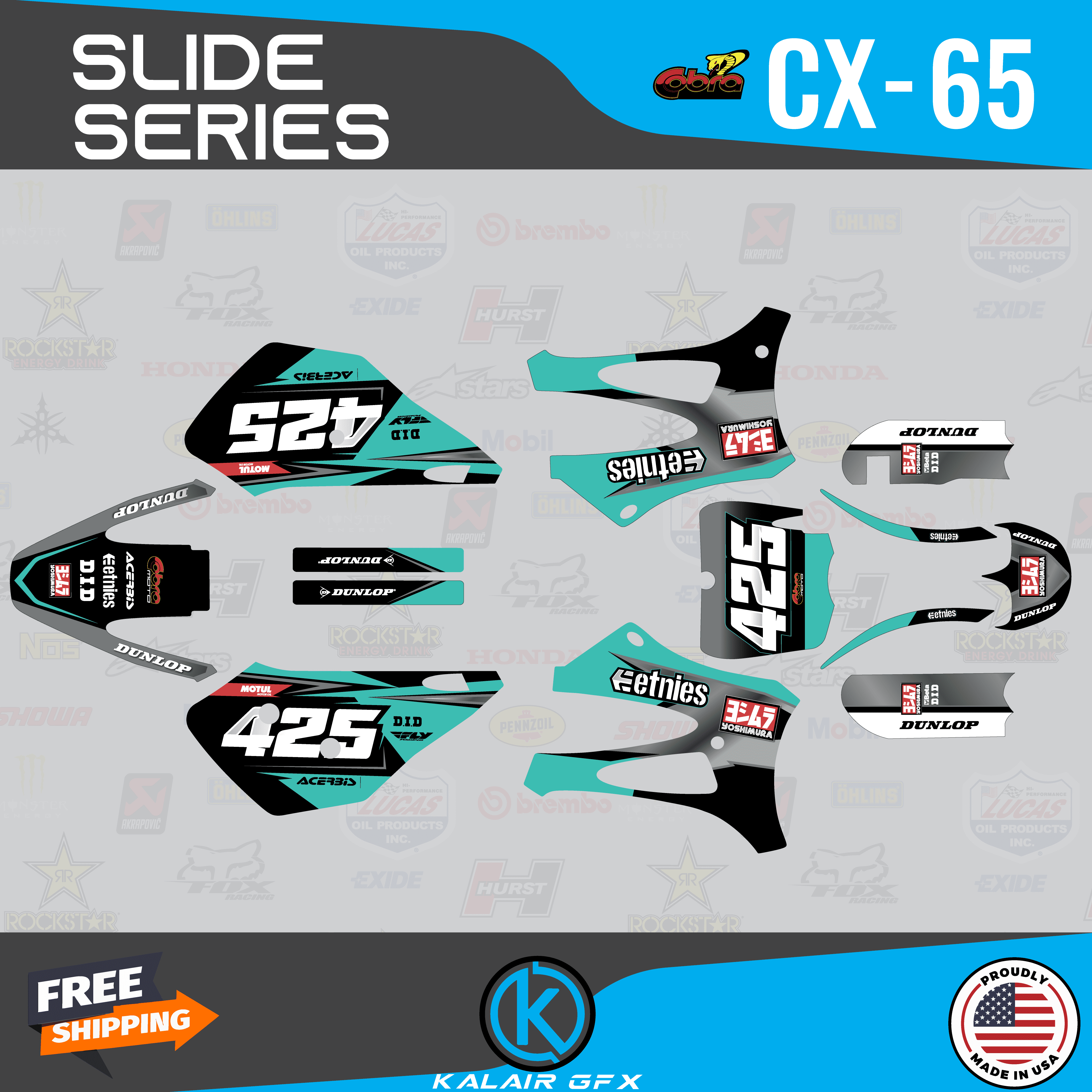 Kalair GFX Graphics Kit for Cobra CX65 (2010-2020) Slide Series ...