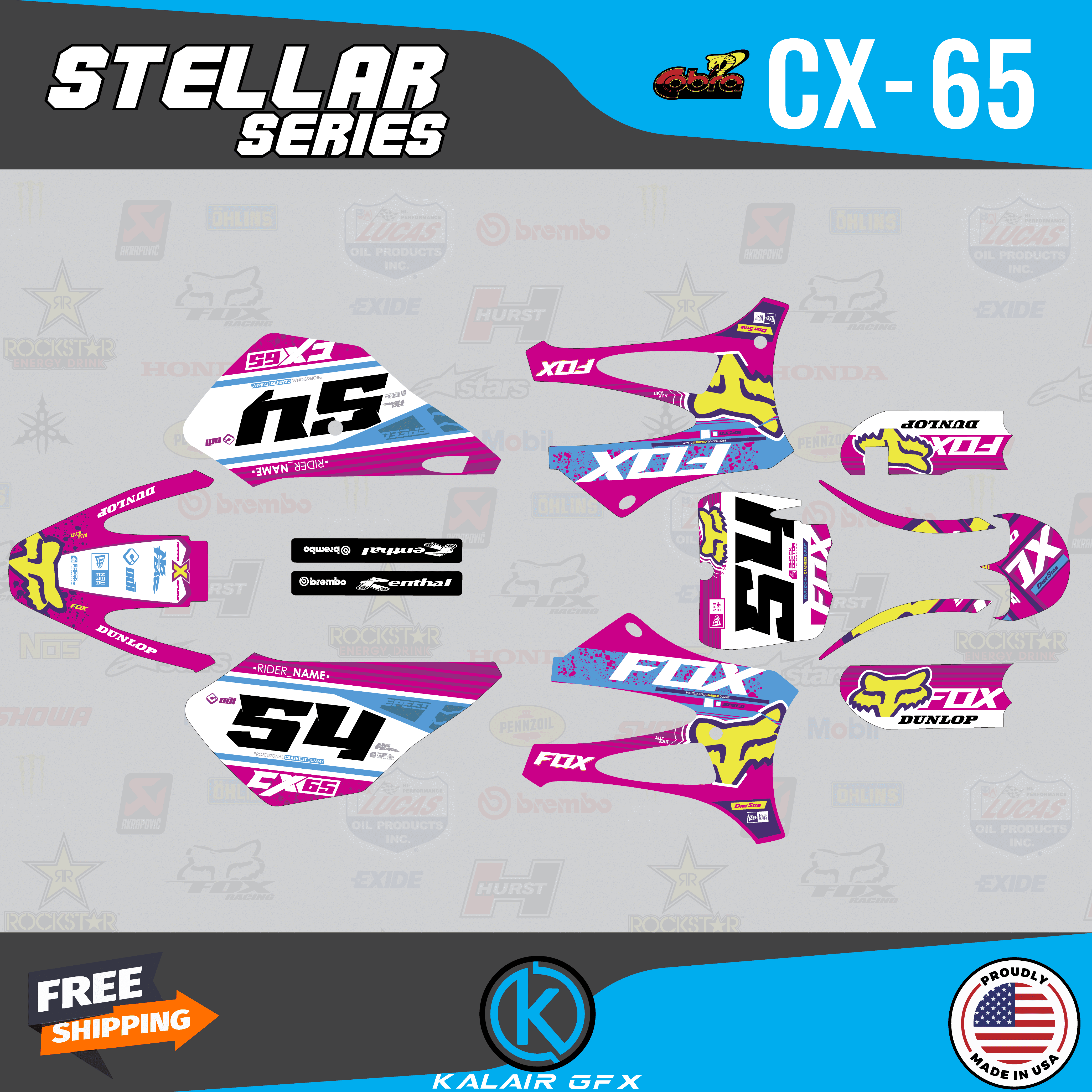 Kalair GFX Graphics Kit for Cobra CX65 (2010-2020) Stellar Series ...