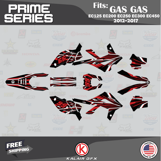 Kalair GFX Graphics Kit for Gasgas EC125 EC200 EC250 EC300 EC450 (2012 ...