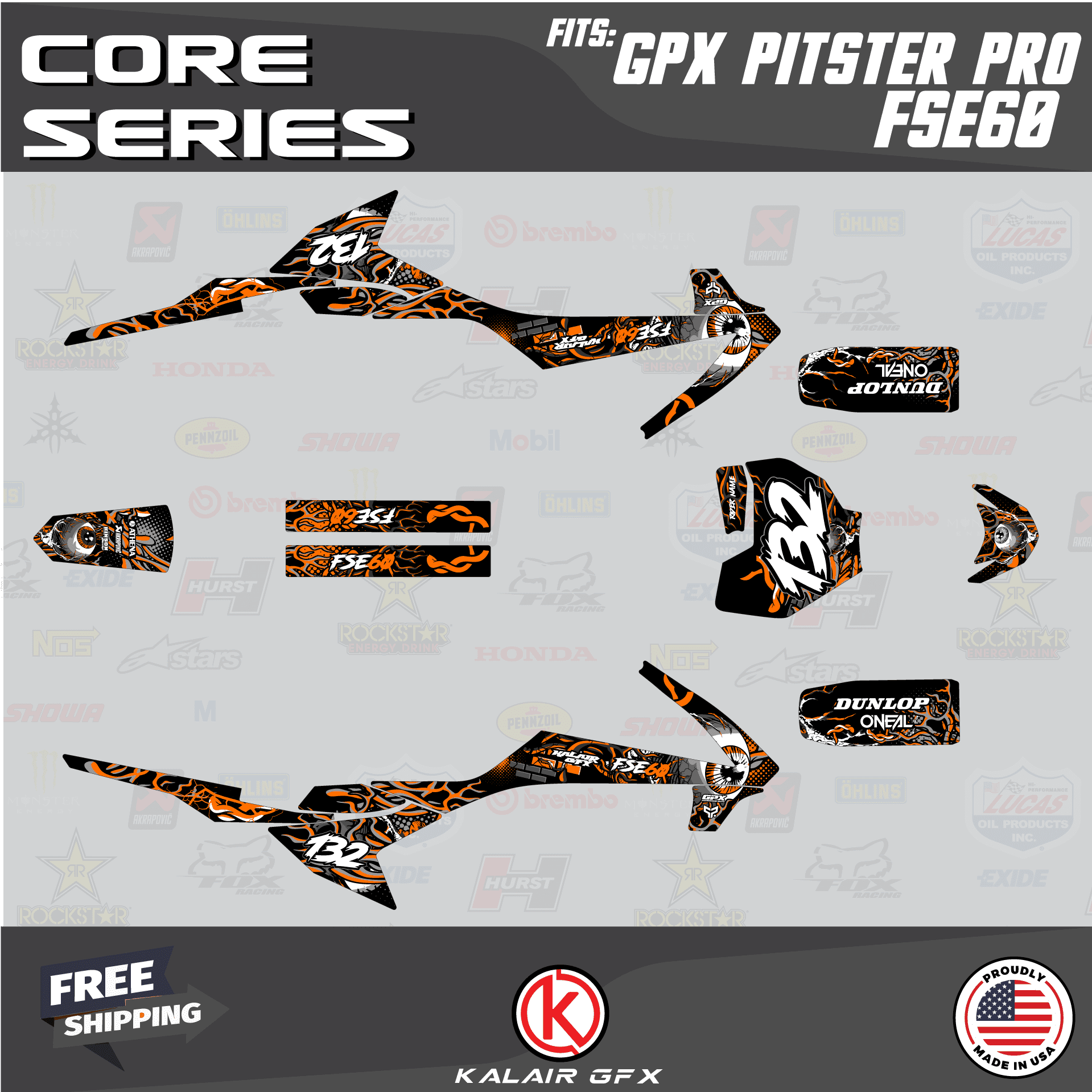 Kalair GFX Graphics Kit for Gpx PITSTER PRO FSE60 (All Years) Core ...