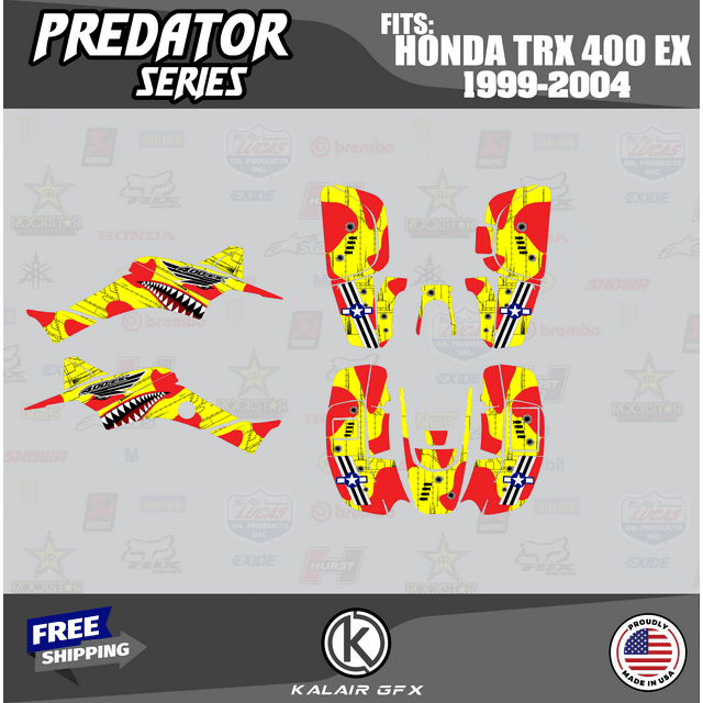Kalair GFX Graphics Kit for Honda ATV TRX 400EX (1999-2004) Predator ...