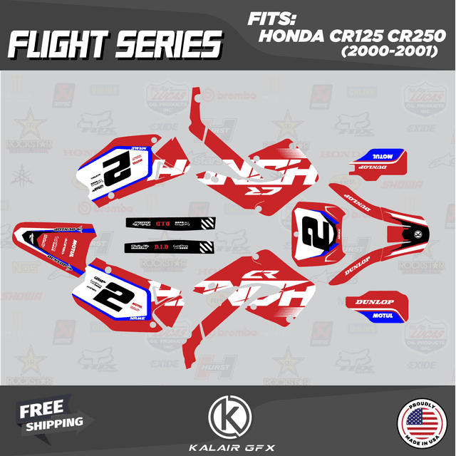 Kalair GFX Graphics Kit for Honda CR250 (2000-2001) Flight Series ...