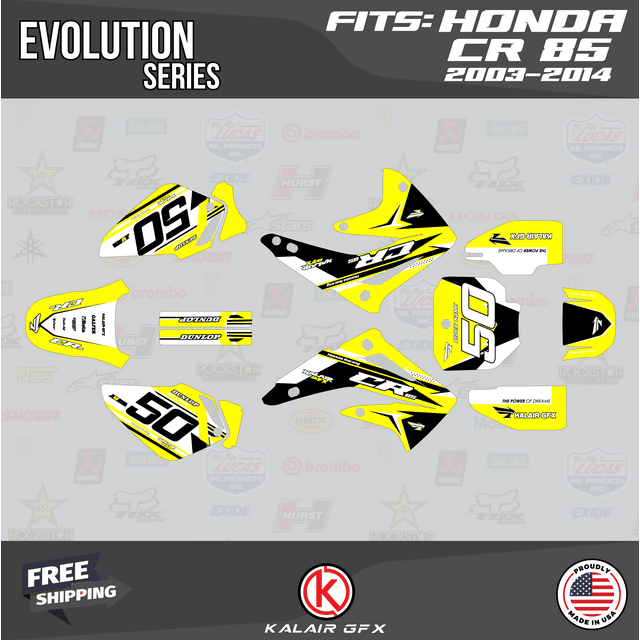 Kalair GFX Graphics Kit for Honda CR85 (2003-2014) Evo Series - Walmart.com