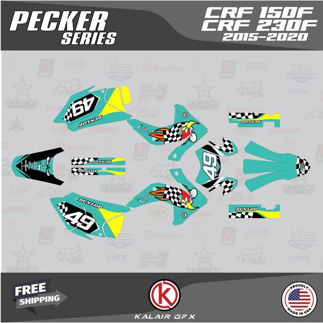 Kalair GFX Graphics Kit for Honda CRF150F (2015-2020) Pecker Series ...
