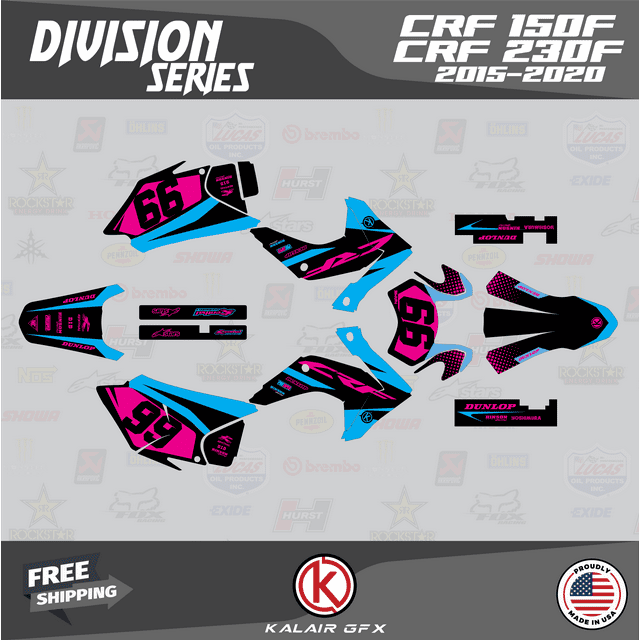 Kalair GFX Graphics Kit for Honda CRF230F (2015-2020) Division Series ...