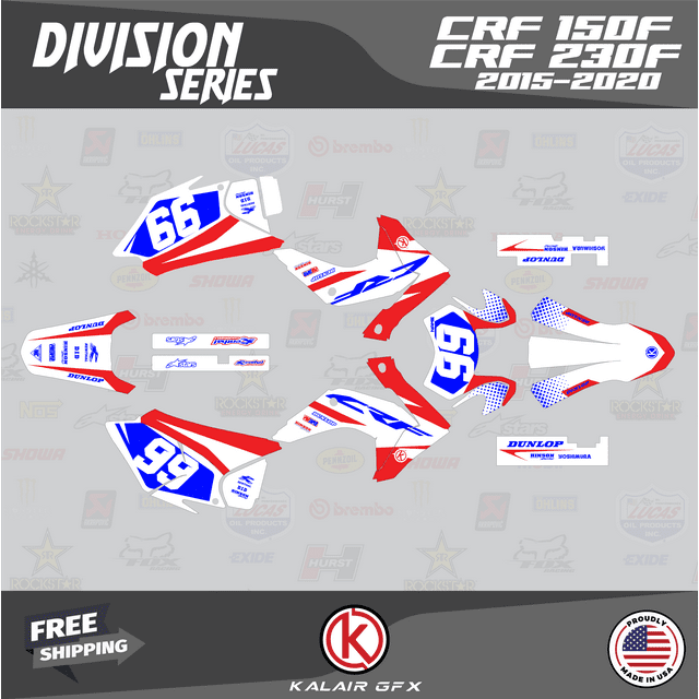 Kalair GFX Graphics Kit for Honda CRF230F (2015-2020) Division Series ...
