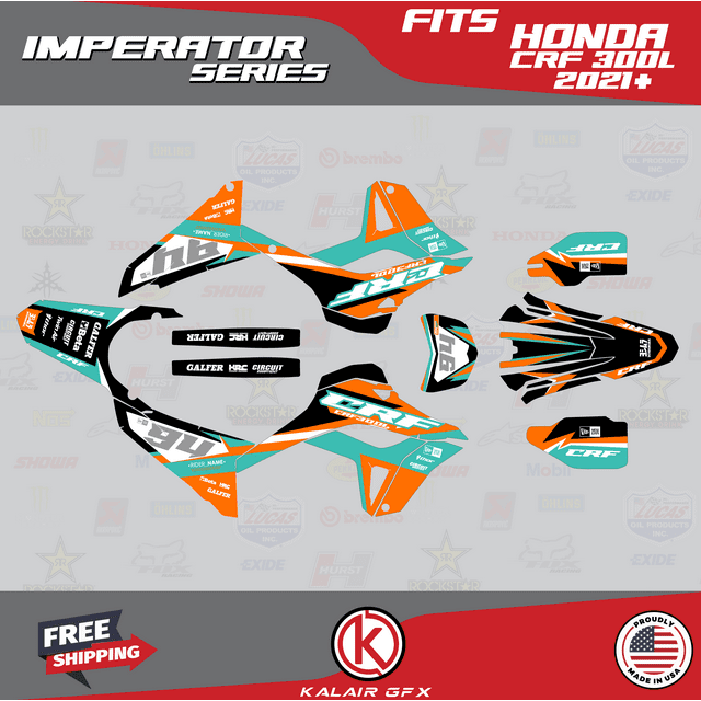 Kalair GFX Graphics Kit for Honda CRF300L (2021+) Imperator Series ...