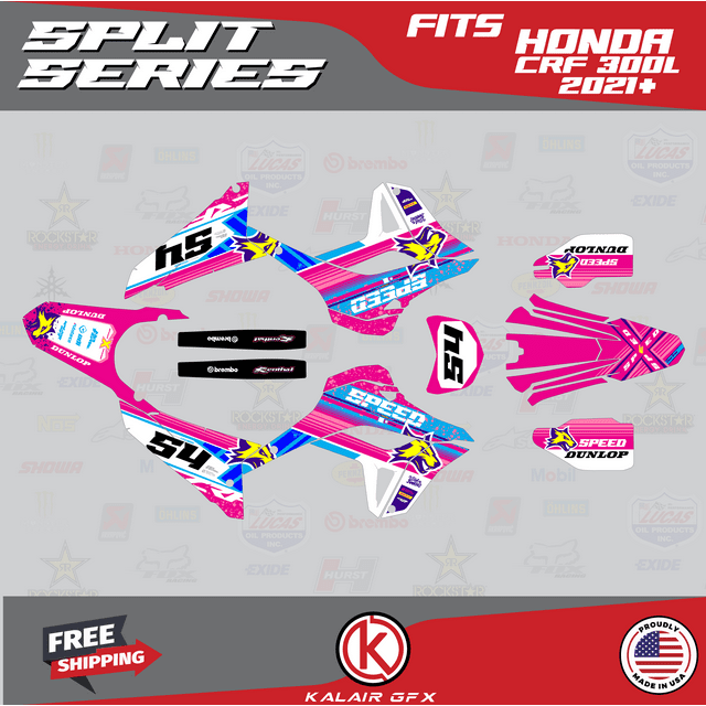 Kalair GFX Graphics Kit for Honda CRF300L (2021+) Split Series ...