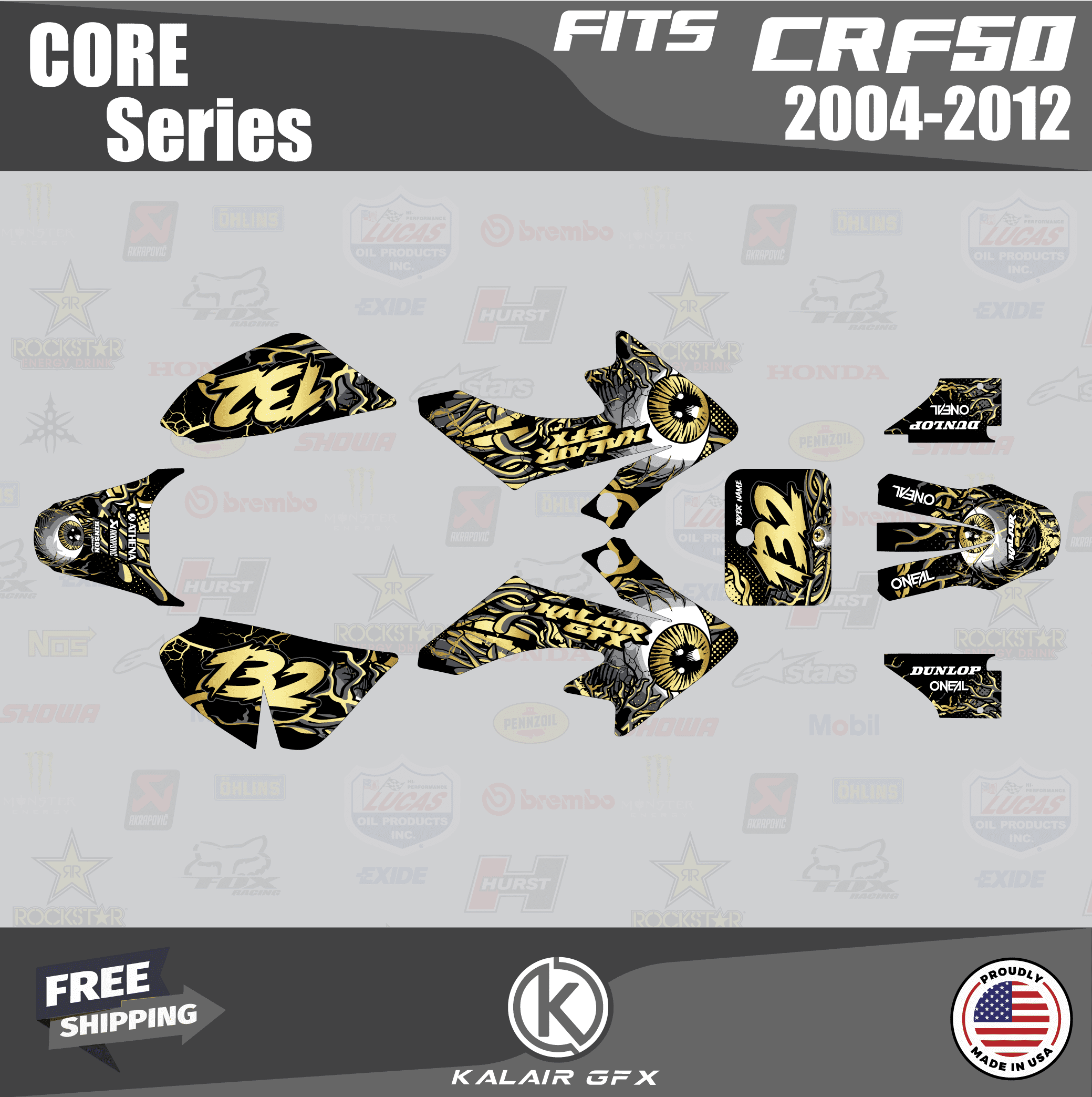 Kalair GFX Graphics Kit for Honda CRF50 (2004-2012) Core Series ...