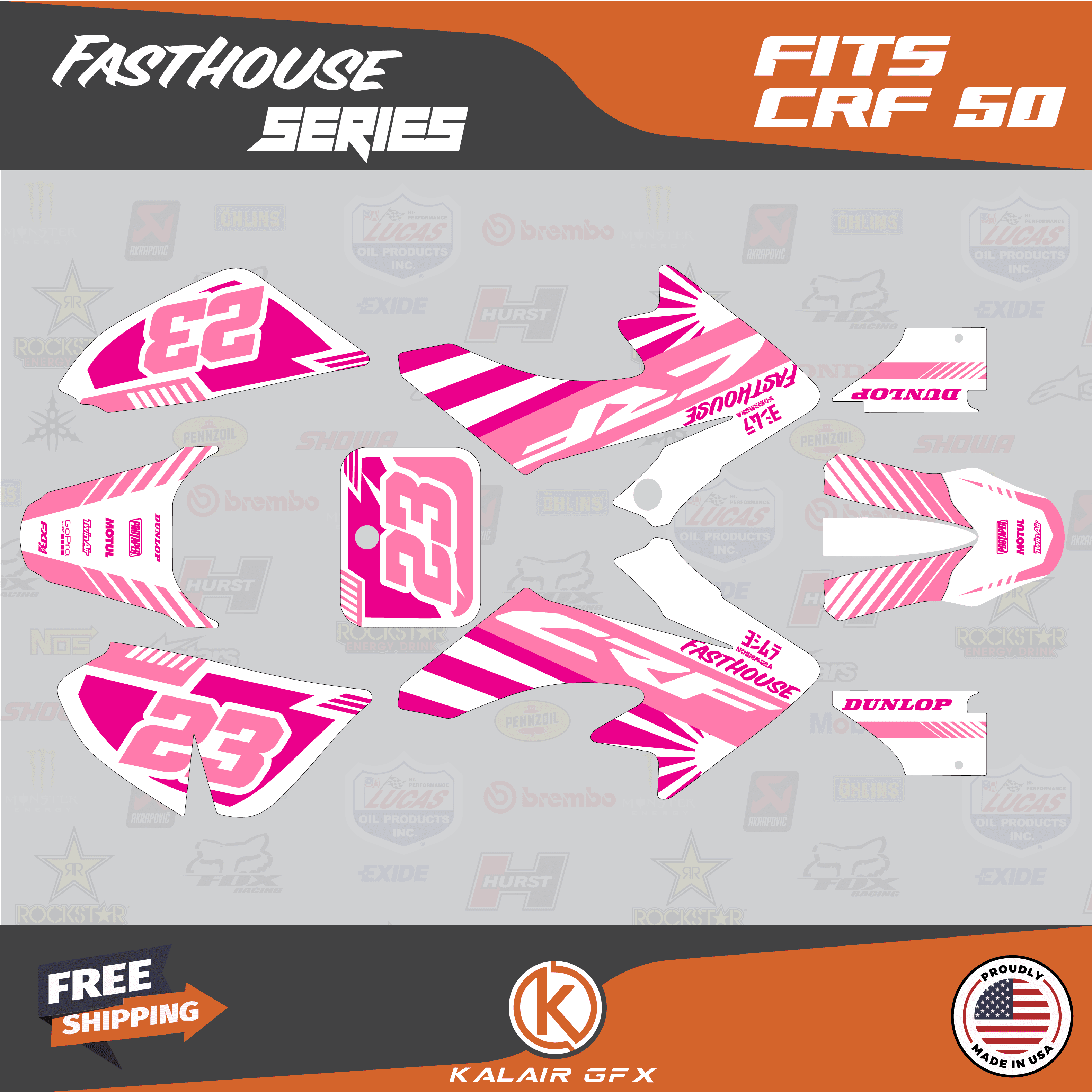 Kalair GFX Graphics Kit for Honda CRF50 (2004-2012) Fh Series - Walmart.com