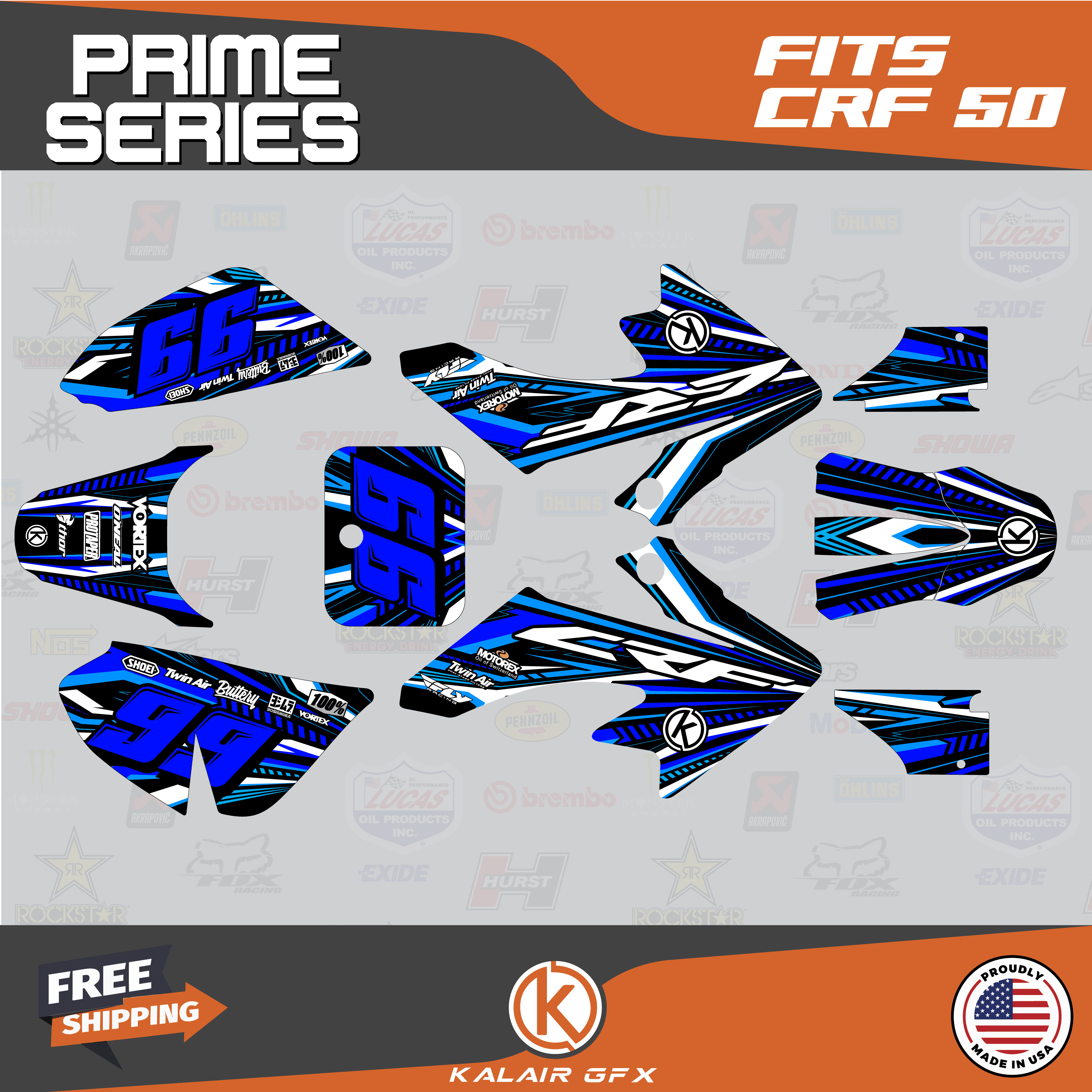 Kalair GFX Graphics Kit for Honda CRF50 (2004-2012) Prime Series ...