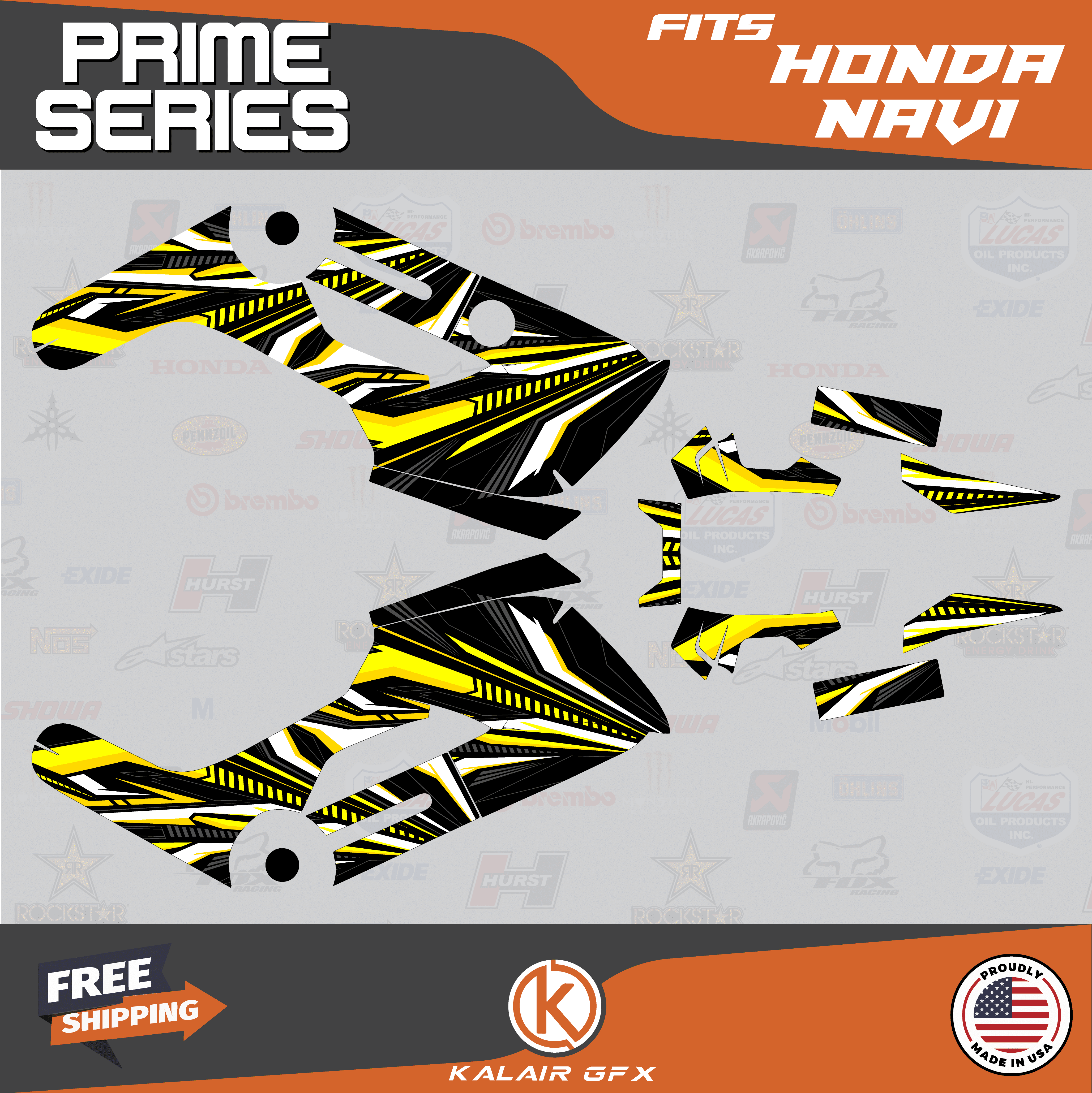 Kalair GFX Graphics Kit for Honda NAVI (2016-2022) Prime Series ...