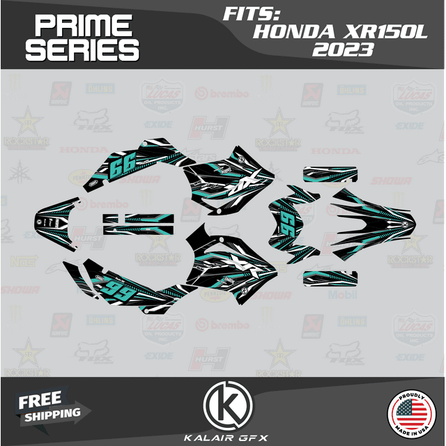 Kalair GFX Graphics Kit for Honda XR150L XR 125L (2023+) Prime Series ...