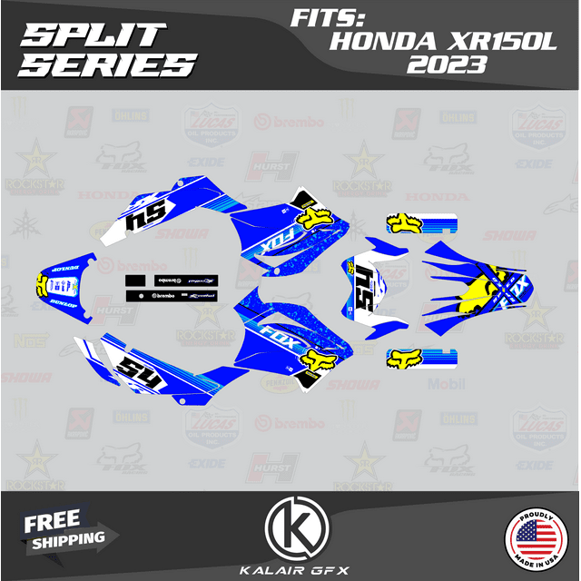 Kalair GFX Graphics Kit for Honda XR150L XR 125L (2023+) Split Series ...