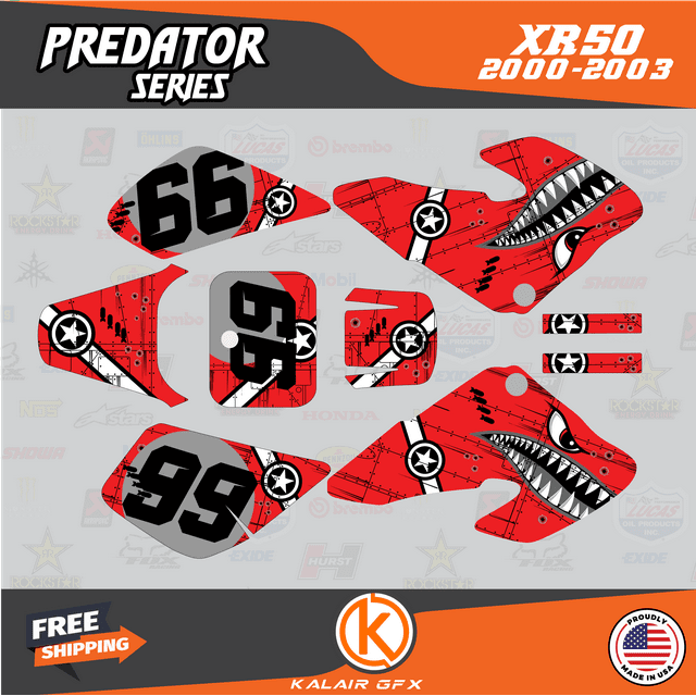 Kalair GFX Graphics Kit for Honda XR50 (2000-2003) Predator Series ...