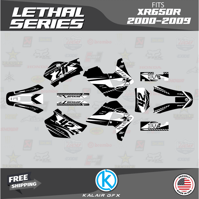 Kalair GFX Graphics Kit for Honda XR650R (2000-2009) Lethal Series ...