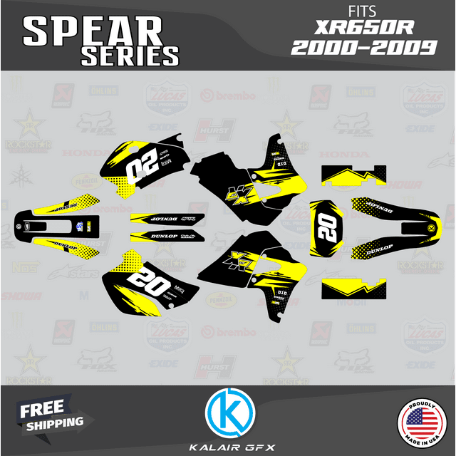 Kalair GFX Graphics Kit for Honda XR650R (2000-2009) Spear Series ...
