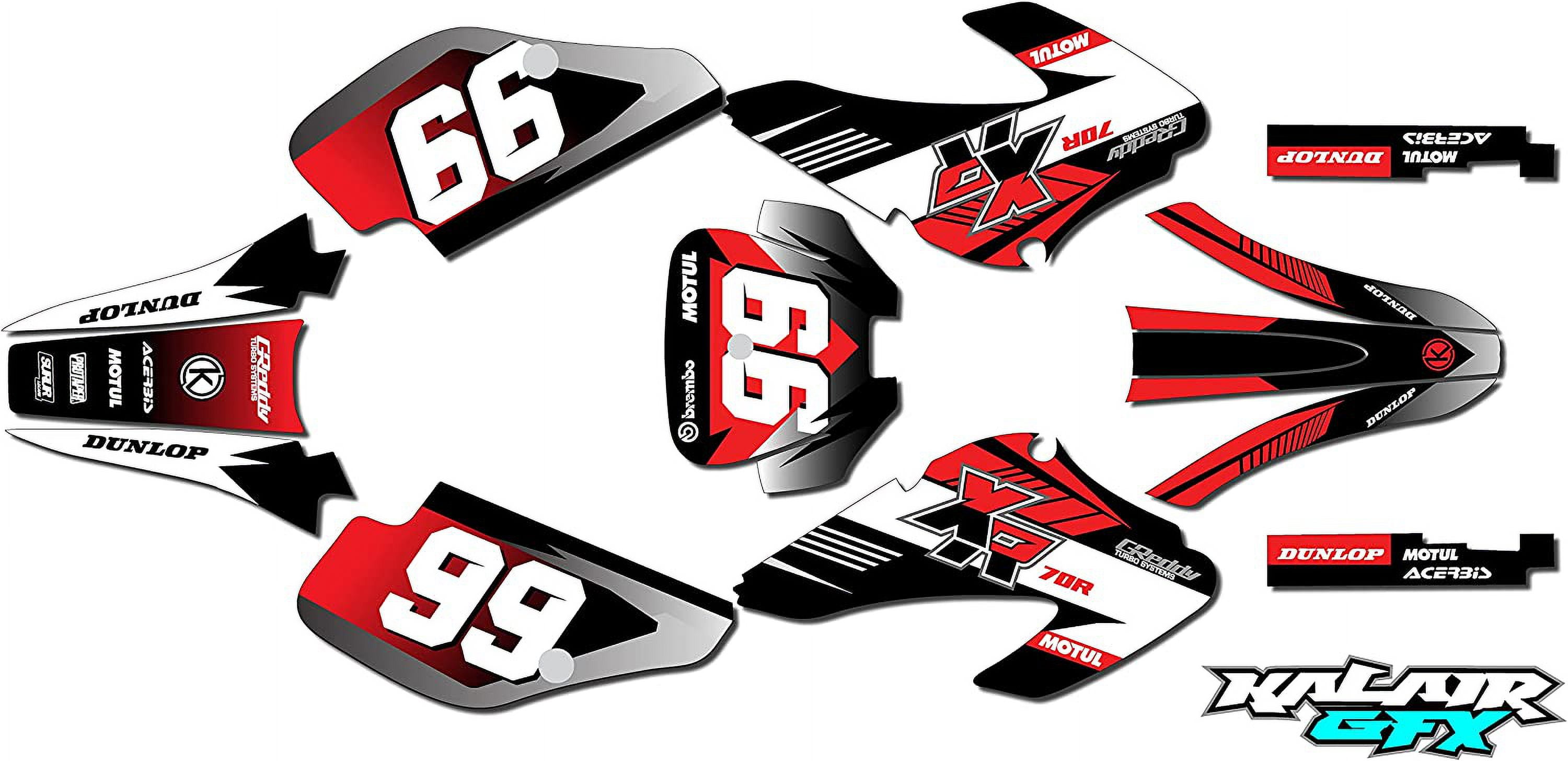 Kalair GFX Graphics Kit for Honda XR70 (2001-2003) Turbo Series ...