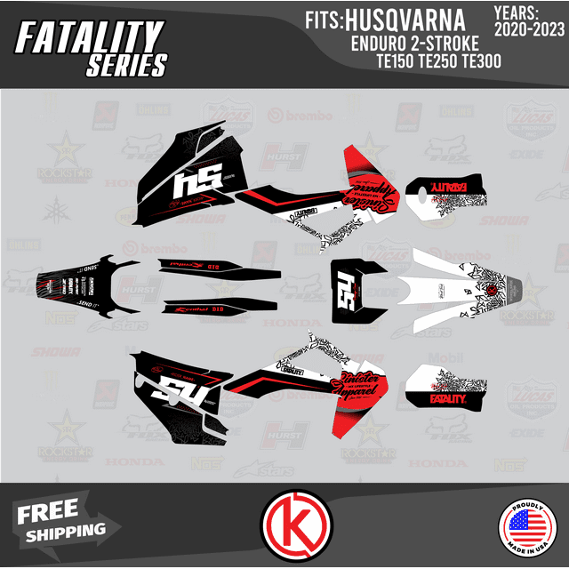 Kalair GFX Graphics Kit for Husqvarna ENDURO 2-STROKE TE150, TE250 and ...