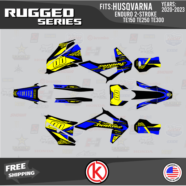 Kalair GFX Graphics Kit for Husqvarna ENDURO 2-STROKE TE150, TE250 and ...