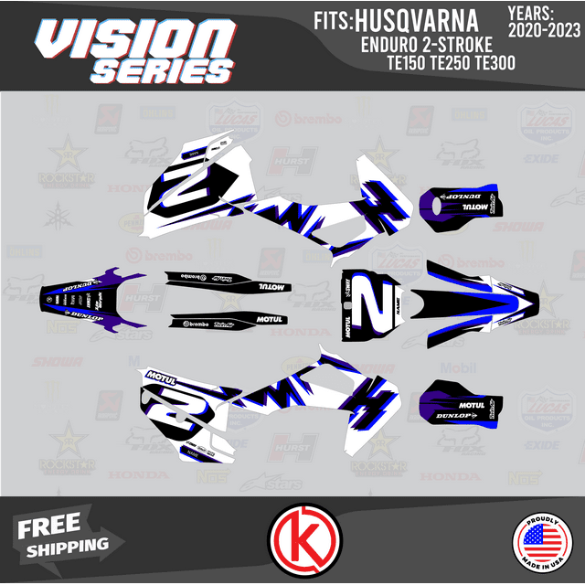 Kalair GFX Graphics Kit for Husqvarna ENDURO 2-STROKE TE150, TE250 and ...