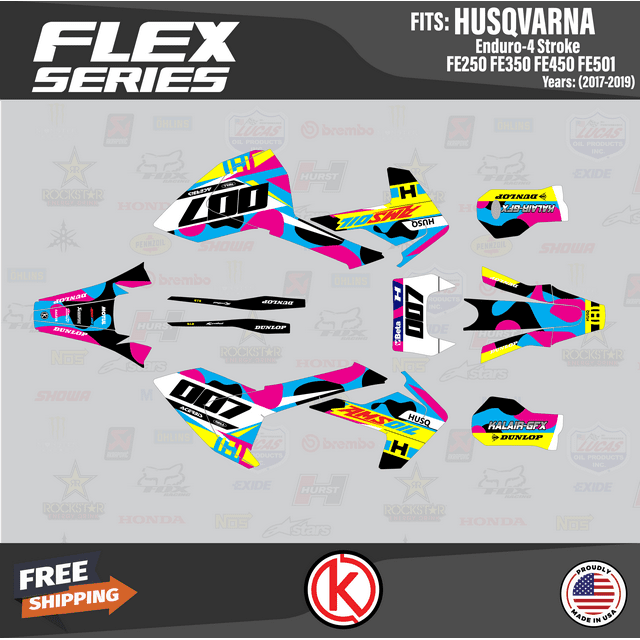Kalair GFX Graphics Kit for Husqvarna ENDURO FE250 FE350 FE450 FE501 ...