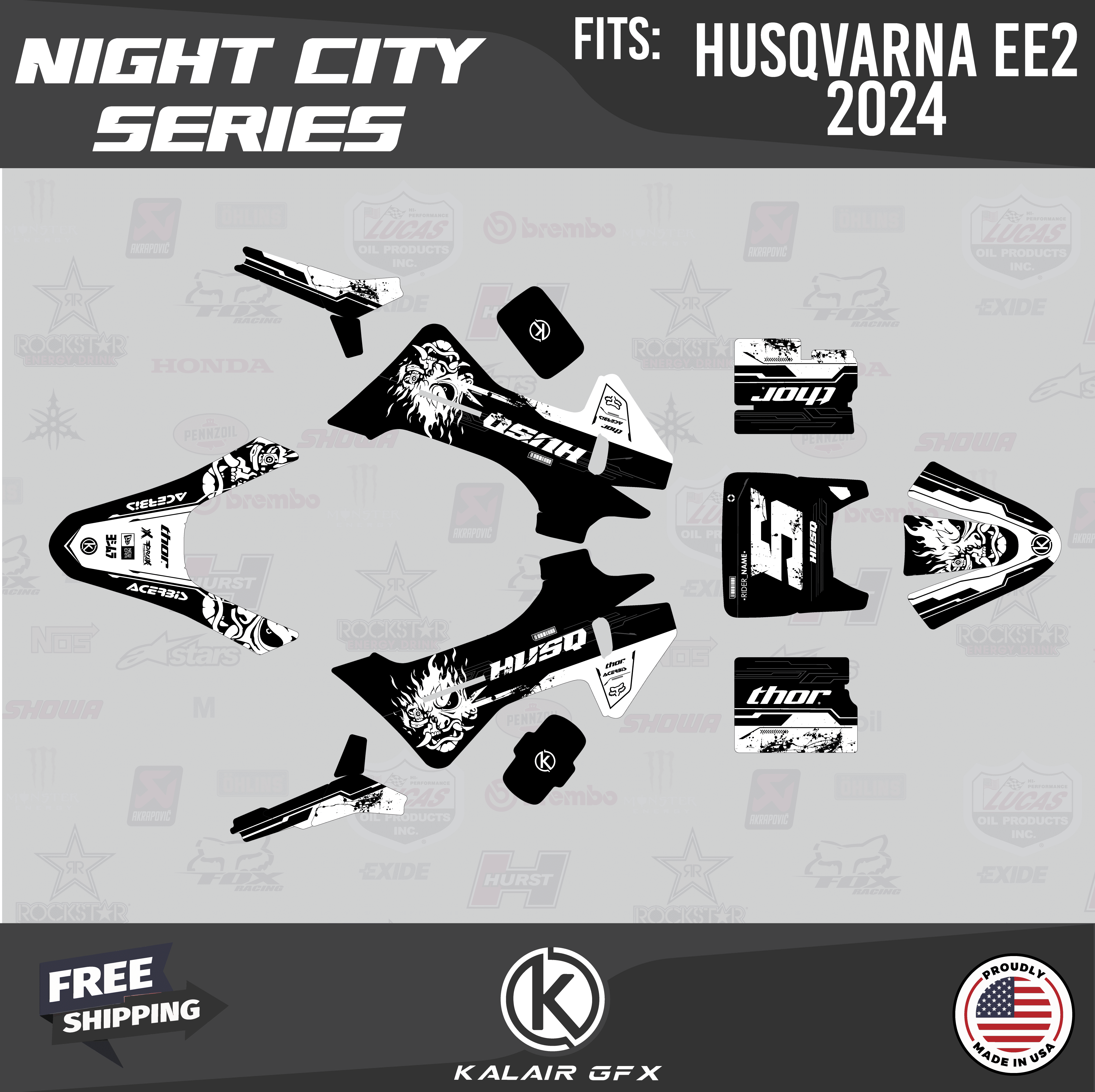 Kalair GFX Graphics Kit for Husqvarna Electric E-Minis EE2 (2024 ...