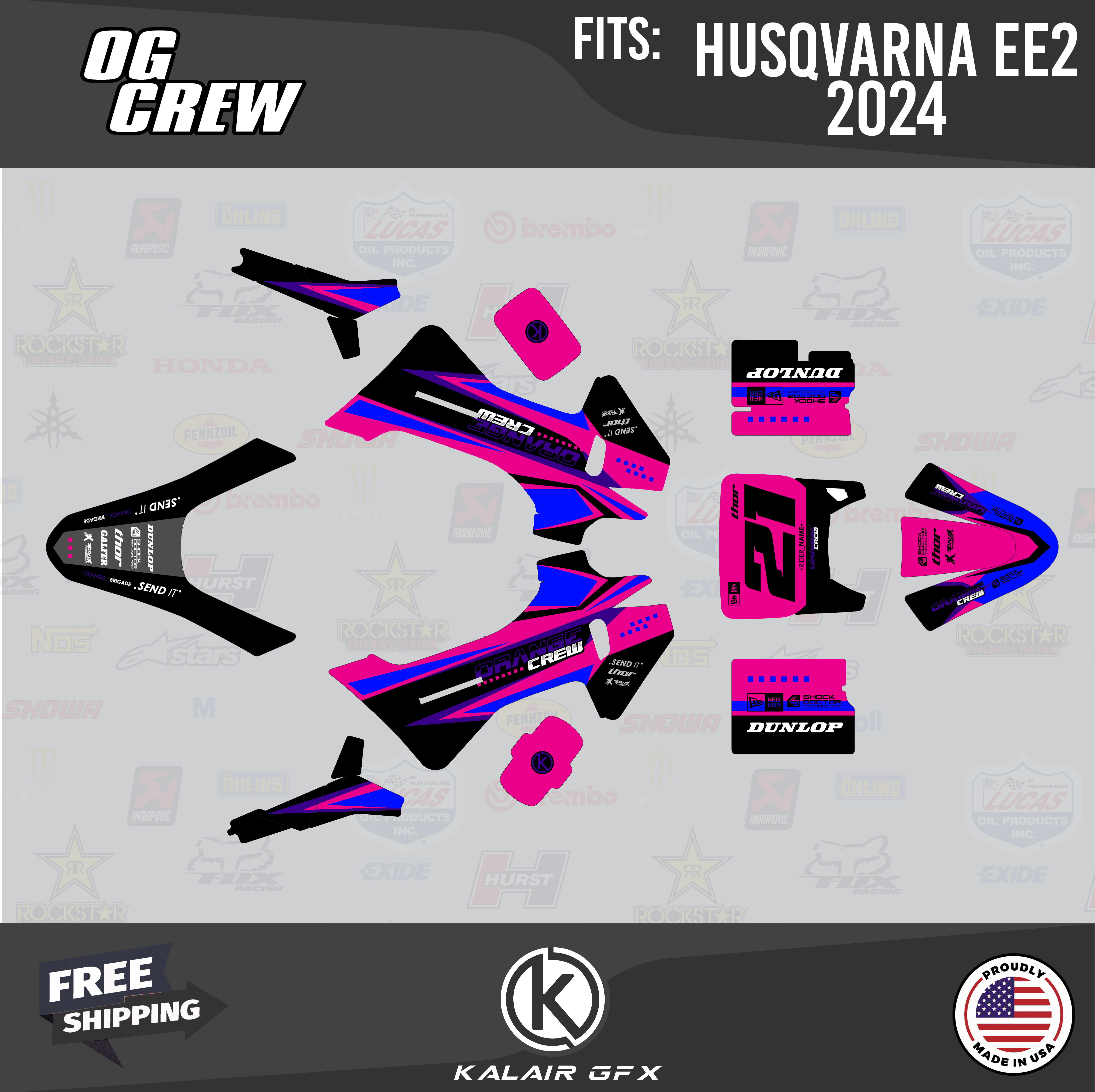 Kalair GFX Graphics Kit for Husqvarna Electric E-Minis EE2 (2024 ...