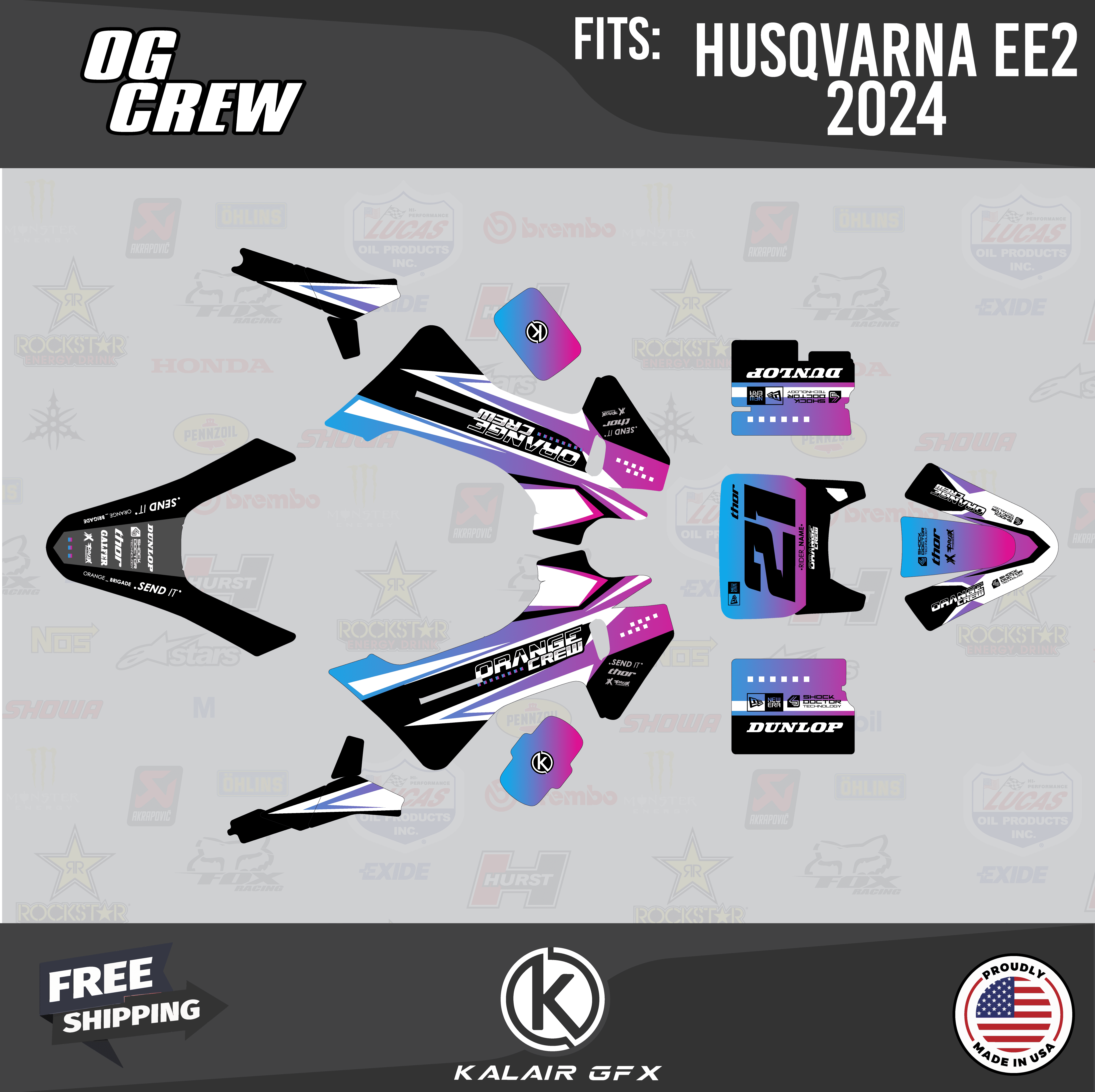 Kalair GFX Graphics Kit for Husqvarna Electric E-Minis EE2 (2024 ...