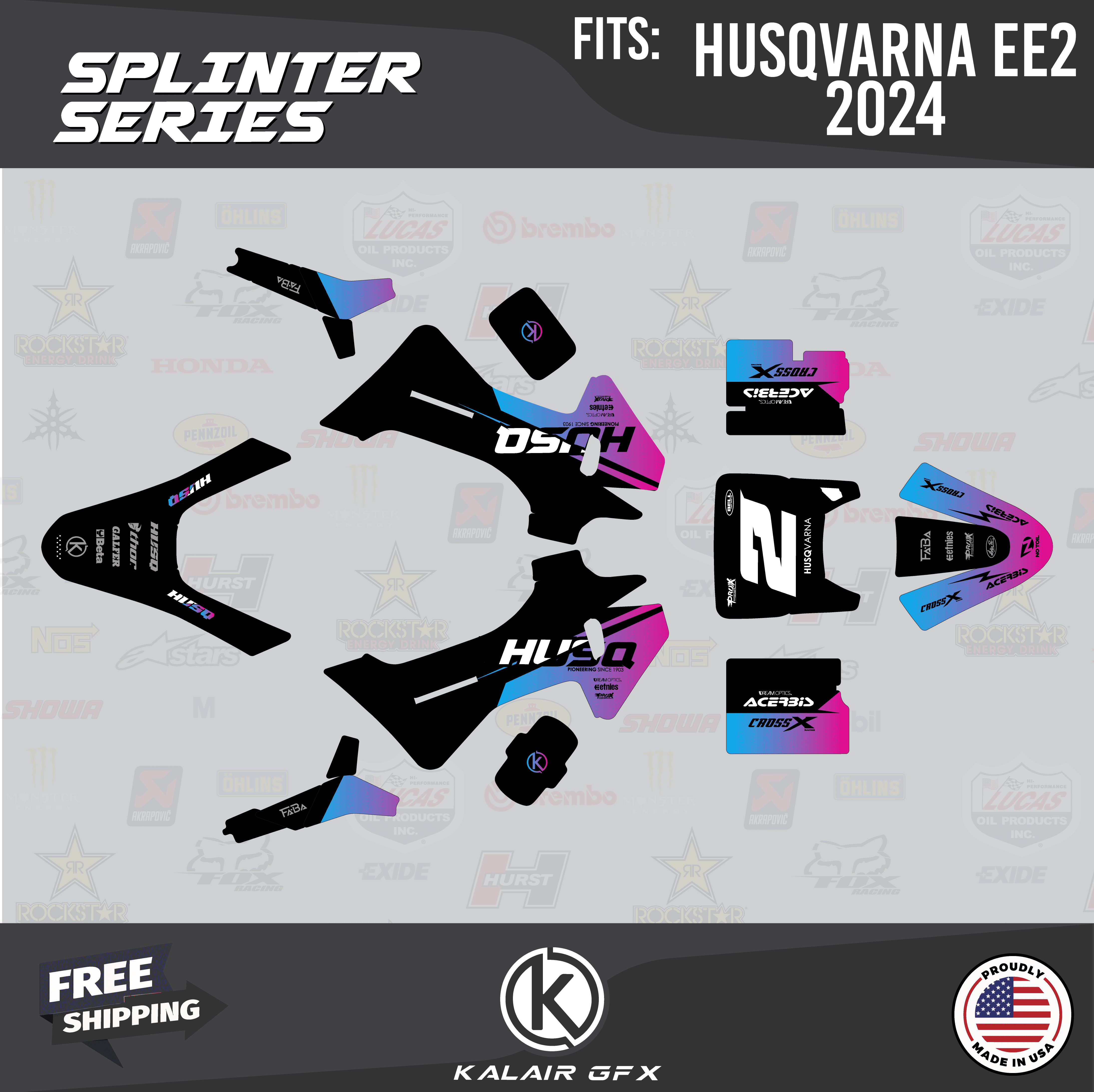 Kalair GFX Graphics Kit for Husqvarna Electric E-Minis EE2 (2024 ...