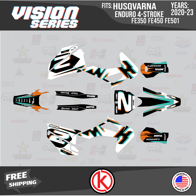 Kalair GFX Graphics Kit for Husqvarna Enduro 4-STORKE FE350,FE450 and ...