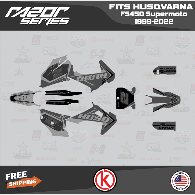 Kalair GFX Graphics Kit for Husqvarna FS450 SUPERMOTO (2019-2022) Razor ...
