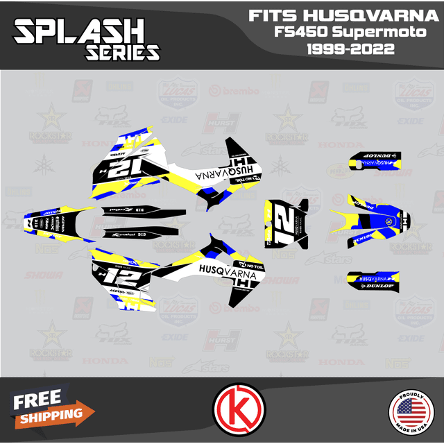 Kalair GFX Graphics Kit for Husqvarna FS450 SUPERMOTO (2019-2022 ...