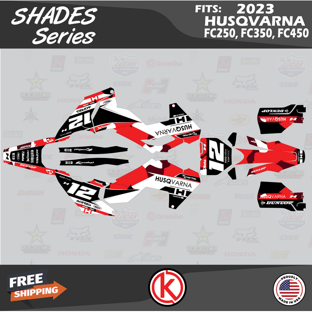 Kalair GFX Graphics Kit for Husqvarna MX 4 STROKE FC250,FC350 and FC450 ...