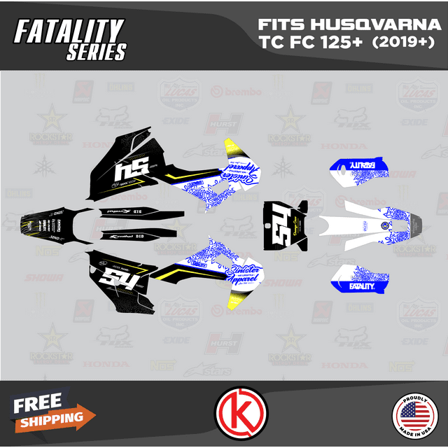 Kalair GFX Graphics Kit for Husqvarna TC125 TC250 FC250 FC350 FC450 ...