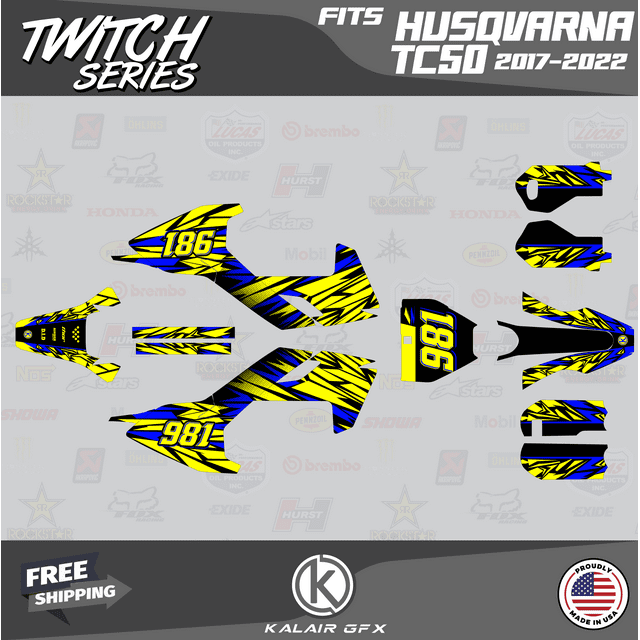 Kalair GFX Graphics Kit for Husqvarna TC50 (2019-2023) Twitch Series ...