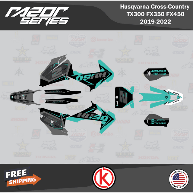 Kalair GFX Graphics Kit for Husqvarna TX300, FX350, and FX450 (2019 ...