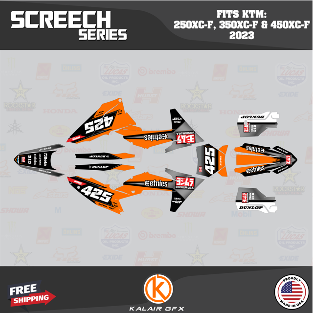Kalair GFX Graphics Kit for KTM ENDURO 4-STROKE 250XC-F, 350XC-F and ...