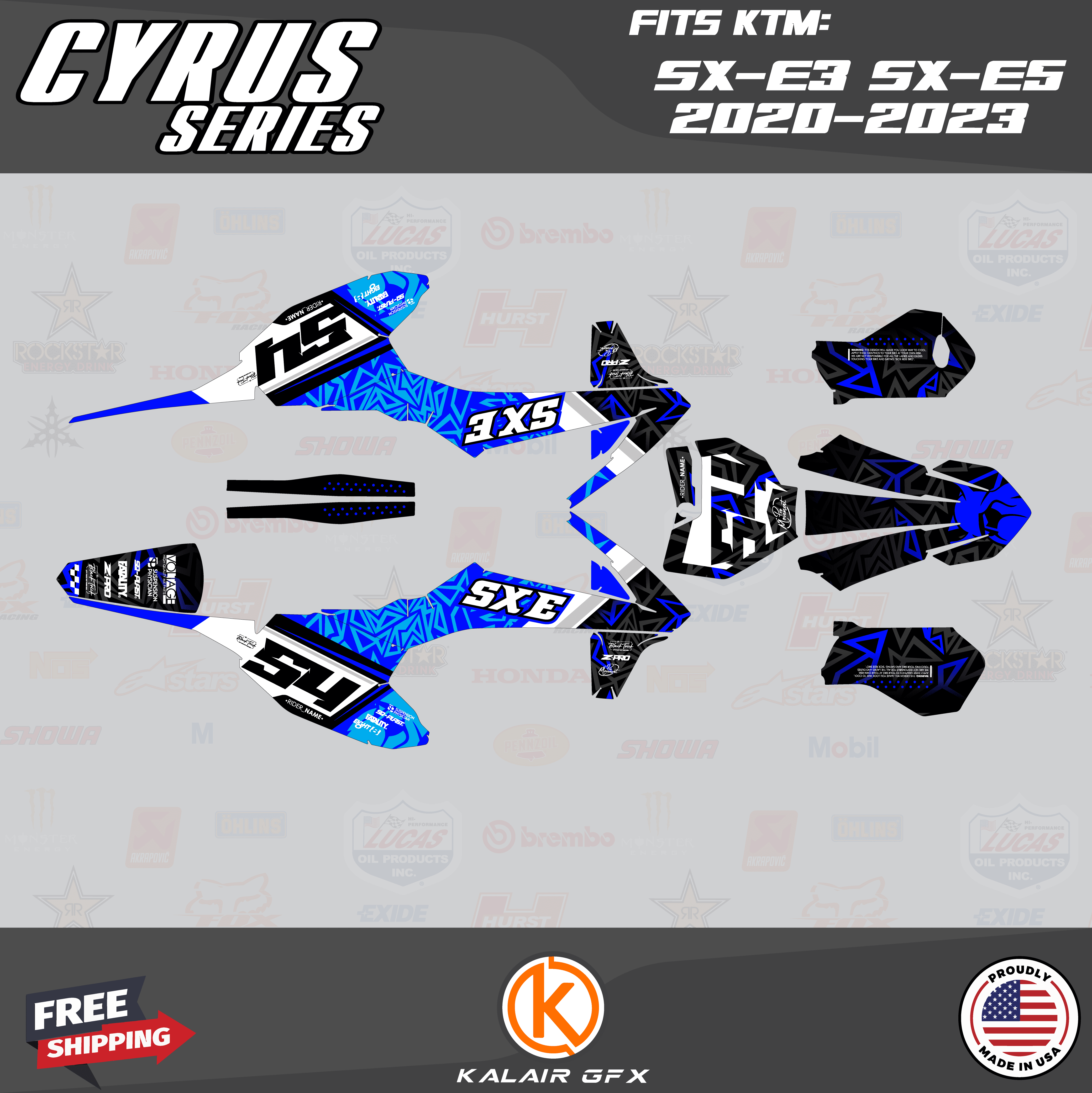 Kalair GFX Graphics Kit for KTM Electric Mini SX E5 and Mini SX E3 ...