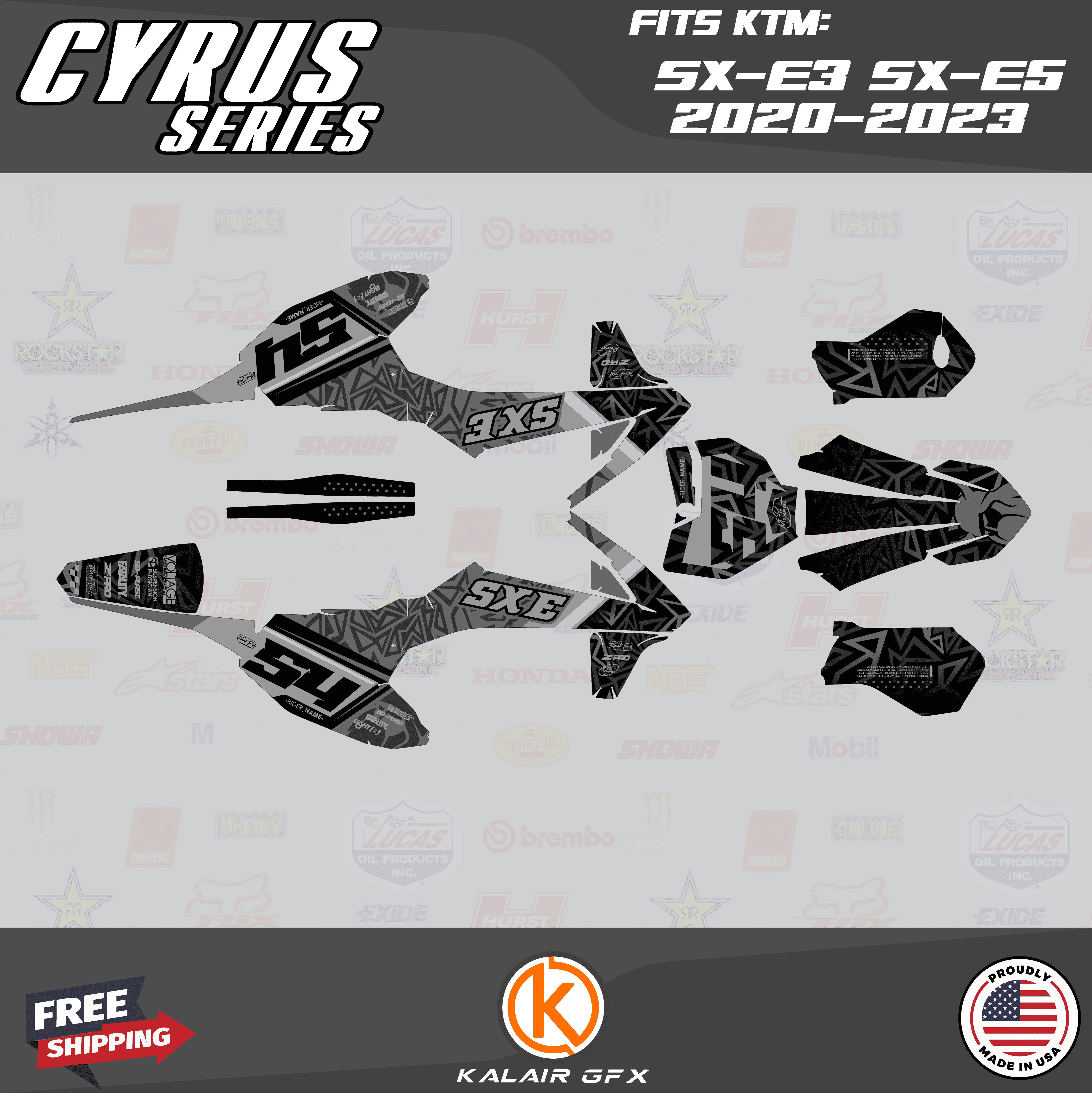 Kalair GFX Graphics Kit for KTM Electric Mini SX E5 and Mini SX E3 ...